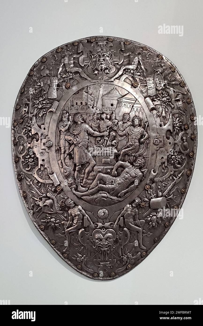 The ceremonial shield from Czartoryski Museum in Krakow, Poland Stock ...