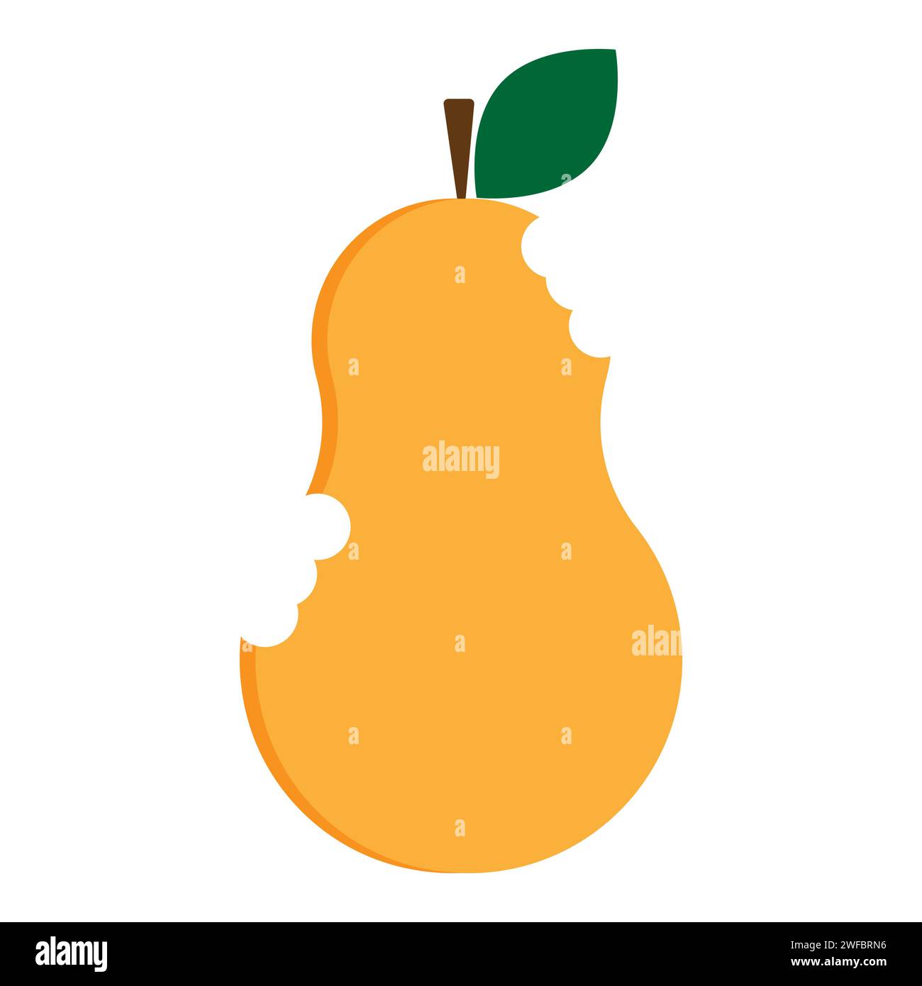 Half pear bitten vector hi-res stock photography and images - Alamy