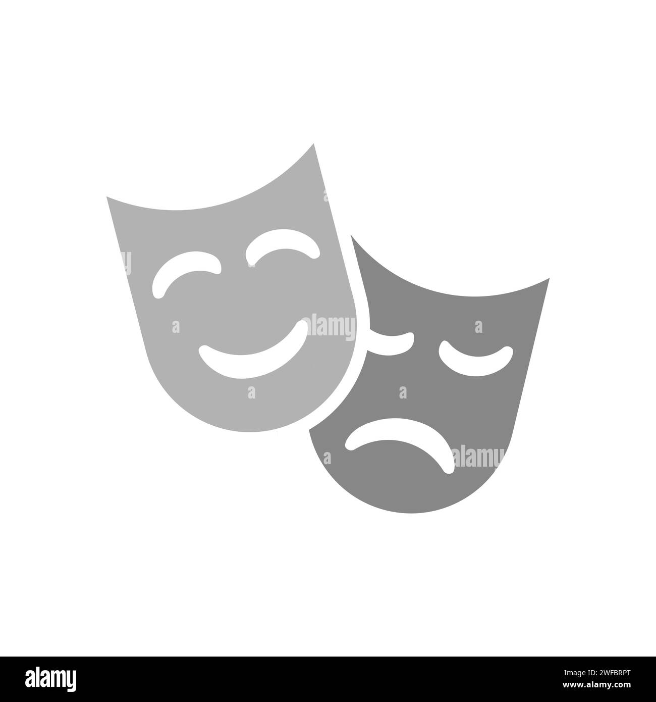 theatrical masks icon. Smile face. Vector illustration. EPS 10 Stock ...