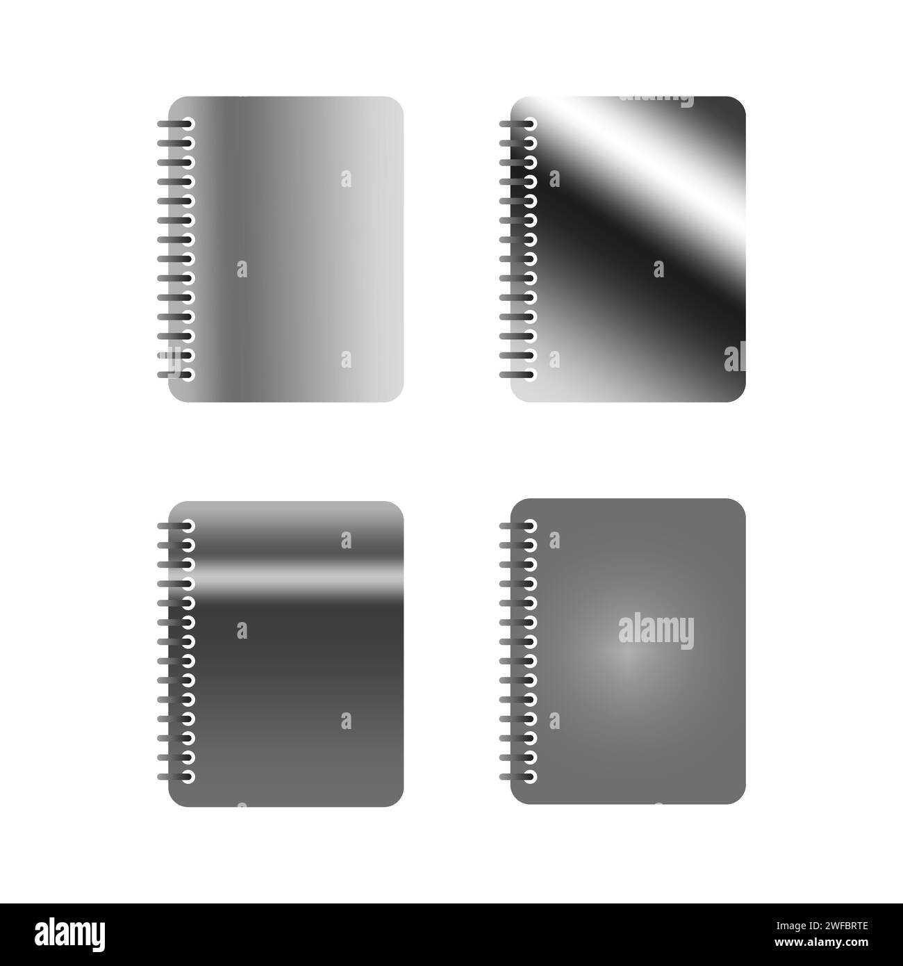 Realistic silver notebooks. Certificate design. Vector illustration ...