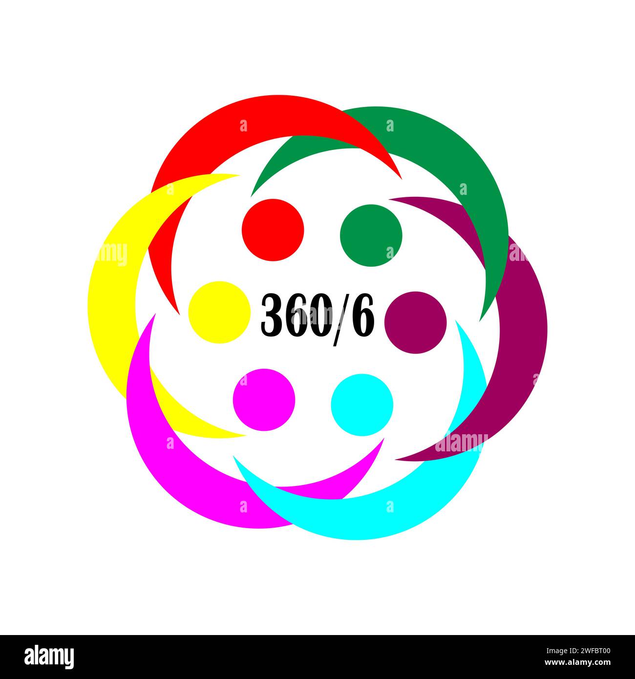 Infographic 6 part circle hi-res stock photography and images - Alamy