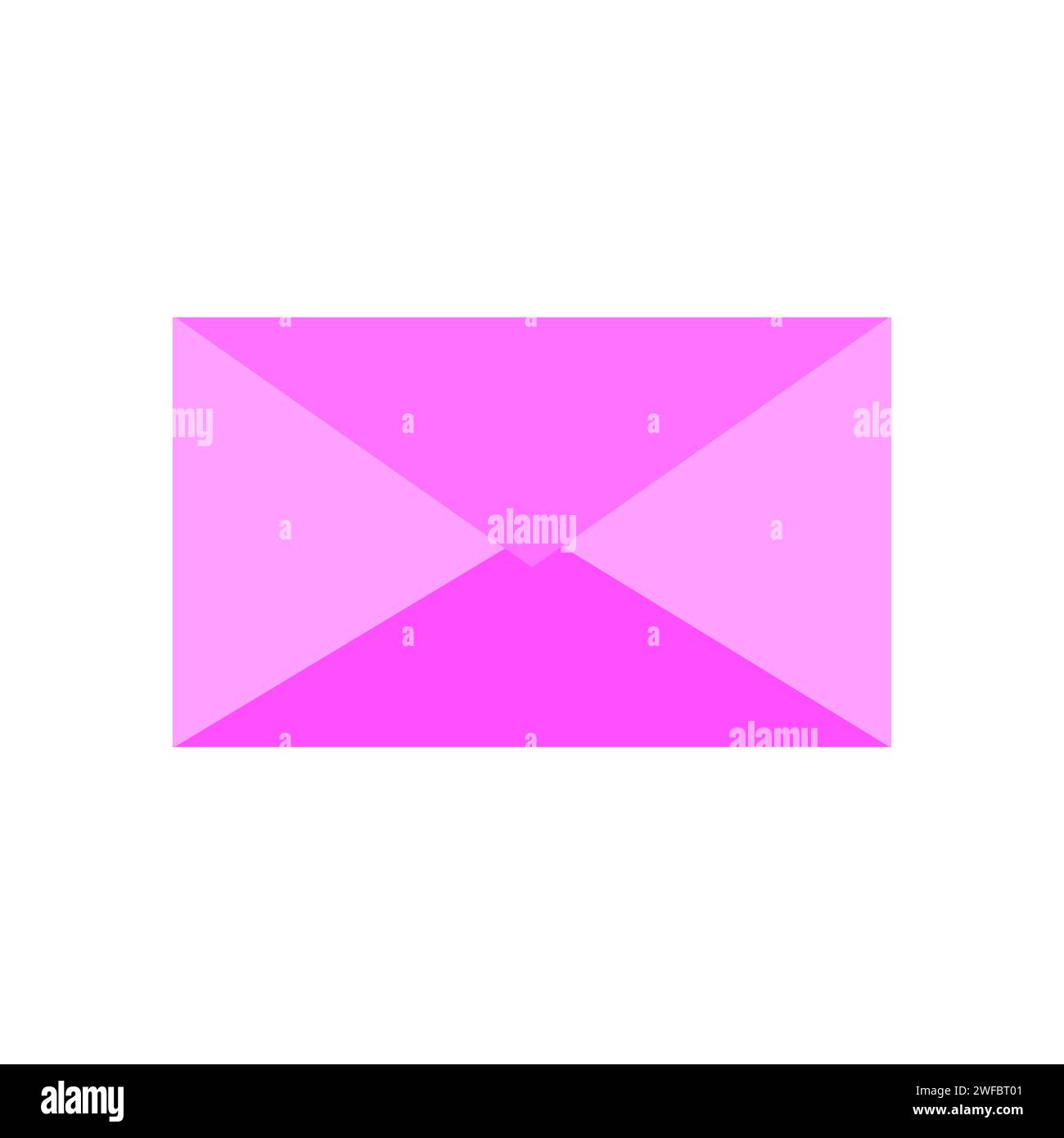 Pink envelope icon. Postage letter sign. Correspondence mail ...