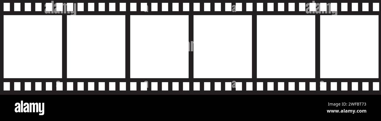 Film strip icon. Black background. Cinematography concept. Film symbol ...