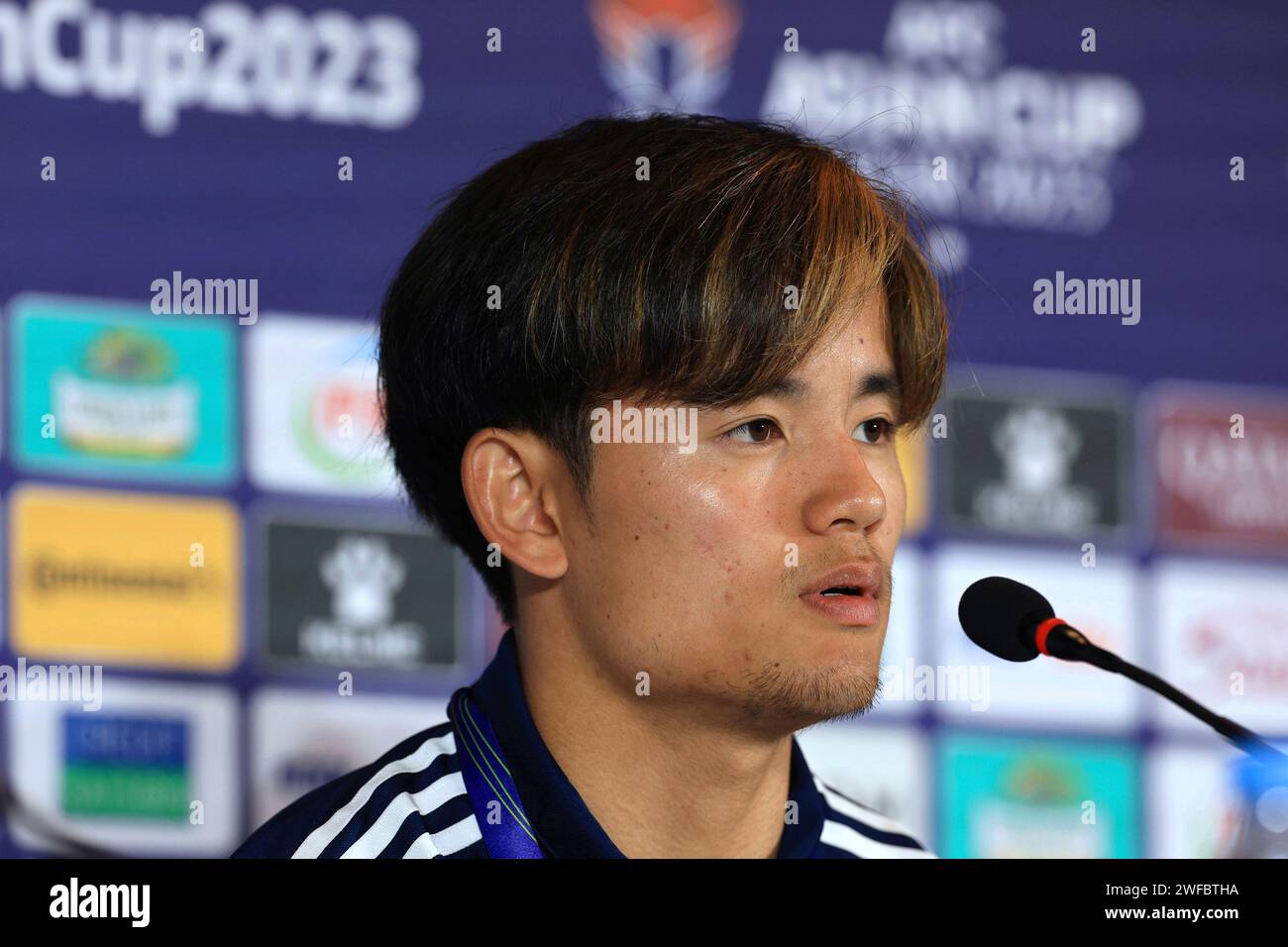 Takefusa Kubo of Japan National Team (Samurai Blue) attends a press ...