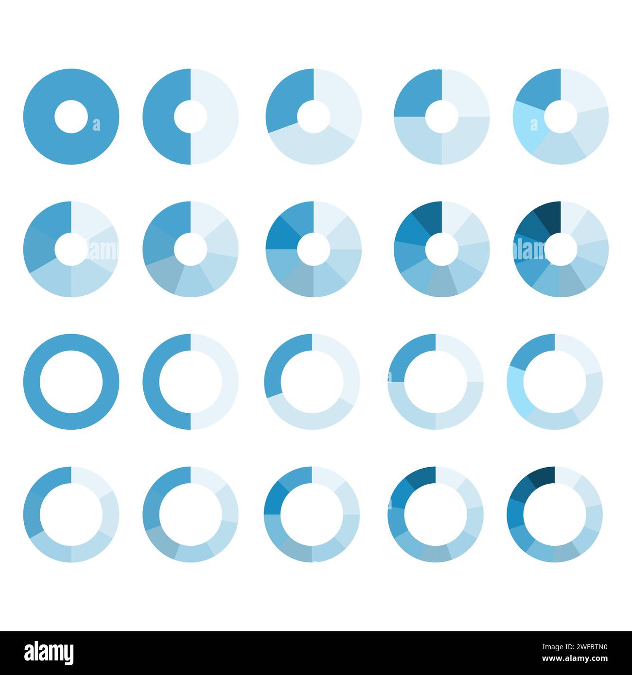 Segment infographic. Blue circle. Infographic circle. Process chart. Circle diagram. Vector ...