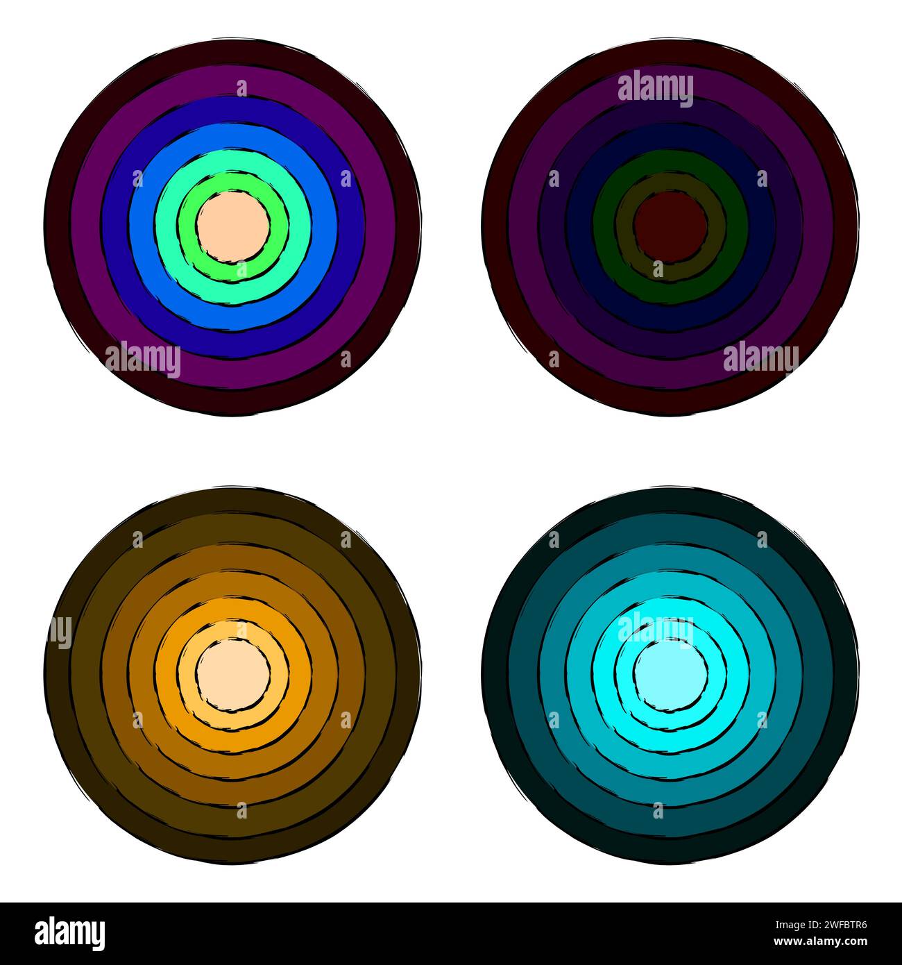 Abstract circles set. Creative target icon. Marketing background ...