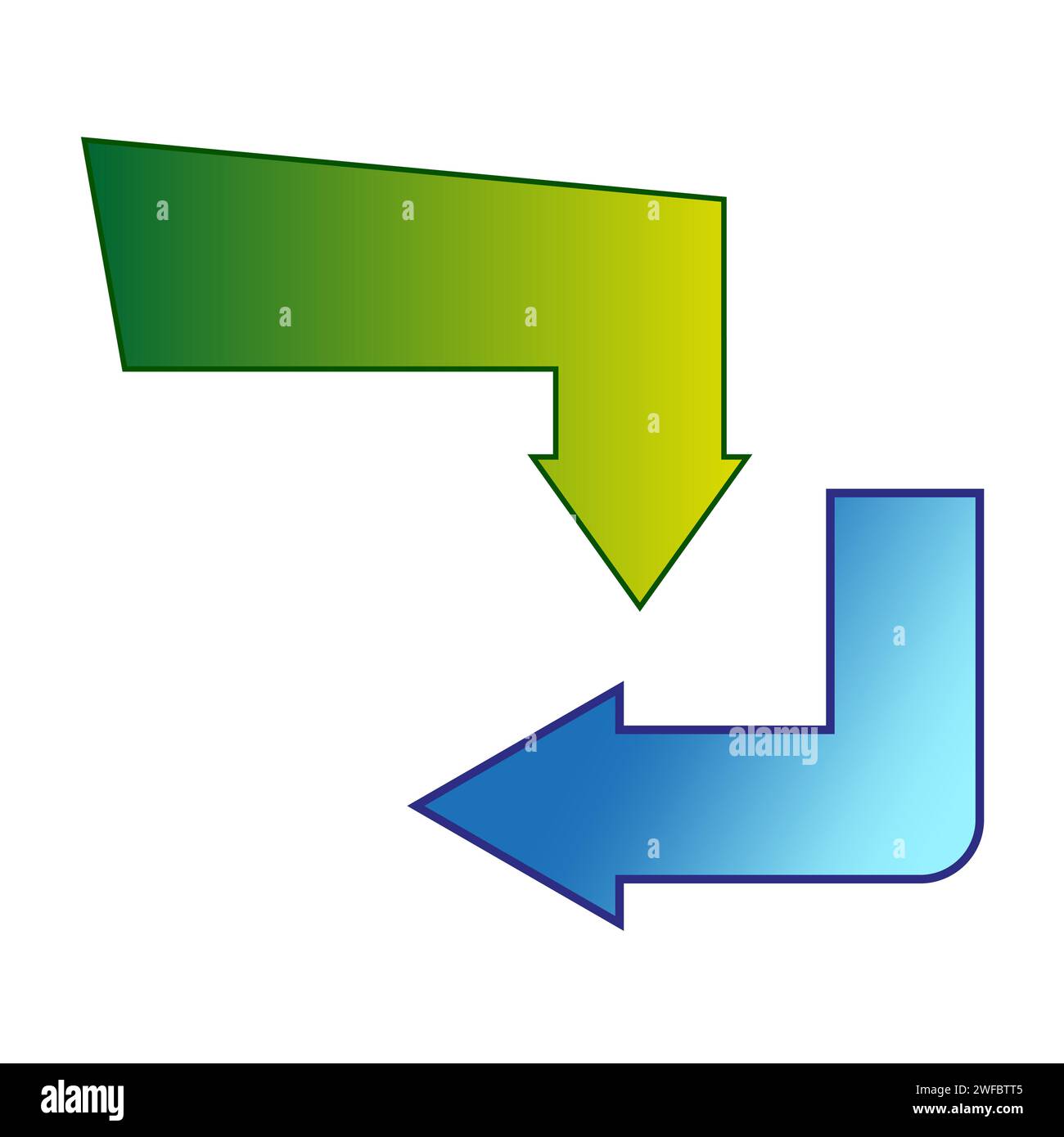 Colored corner arrows. Modern background design. Vector illustration ...