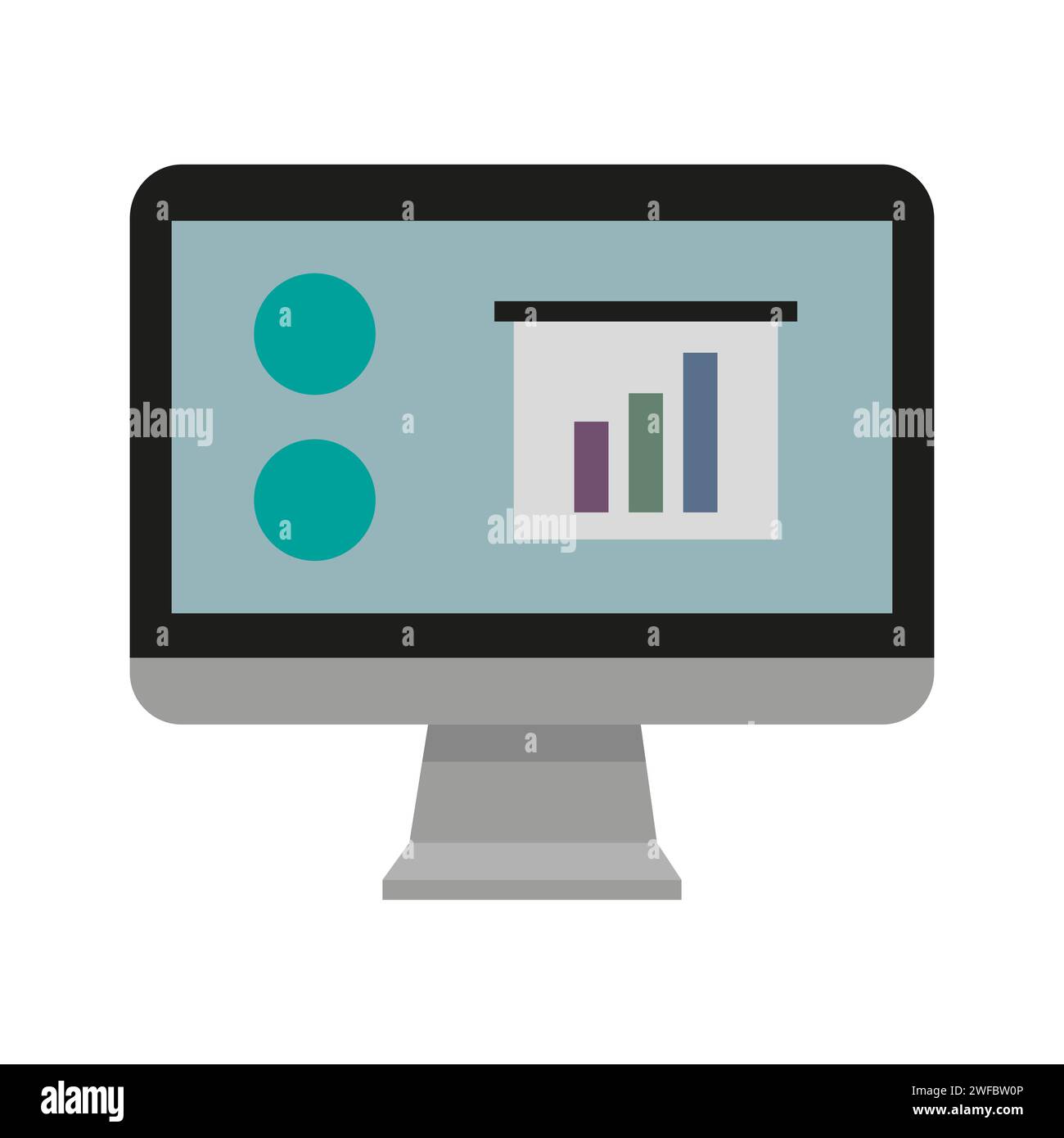 Cartoon computer technology work device Cut Out Stock Images & Pictures ...