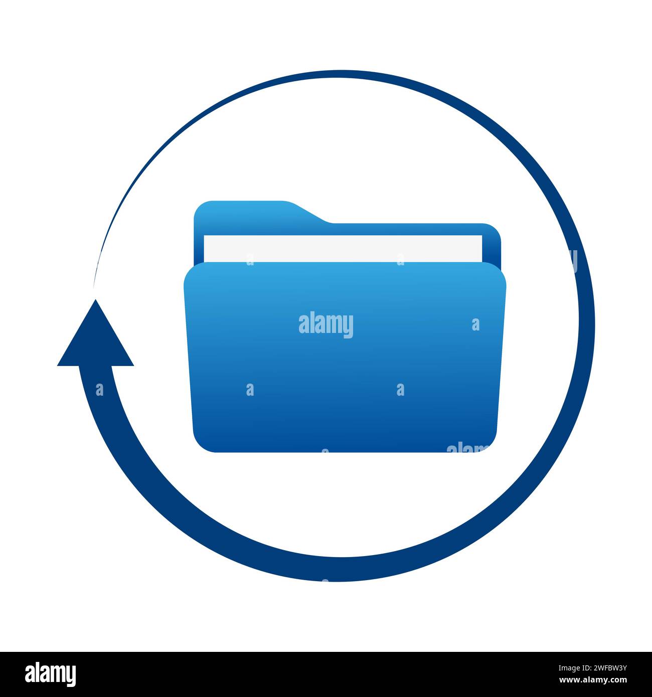 Circular arrow folder. Internet network. Document symbol. Vector ...
