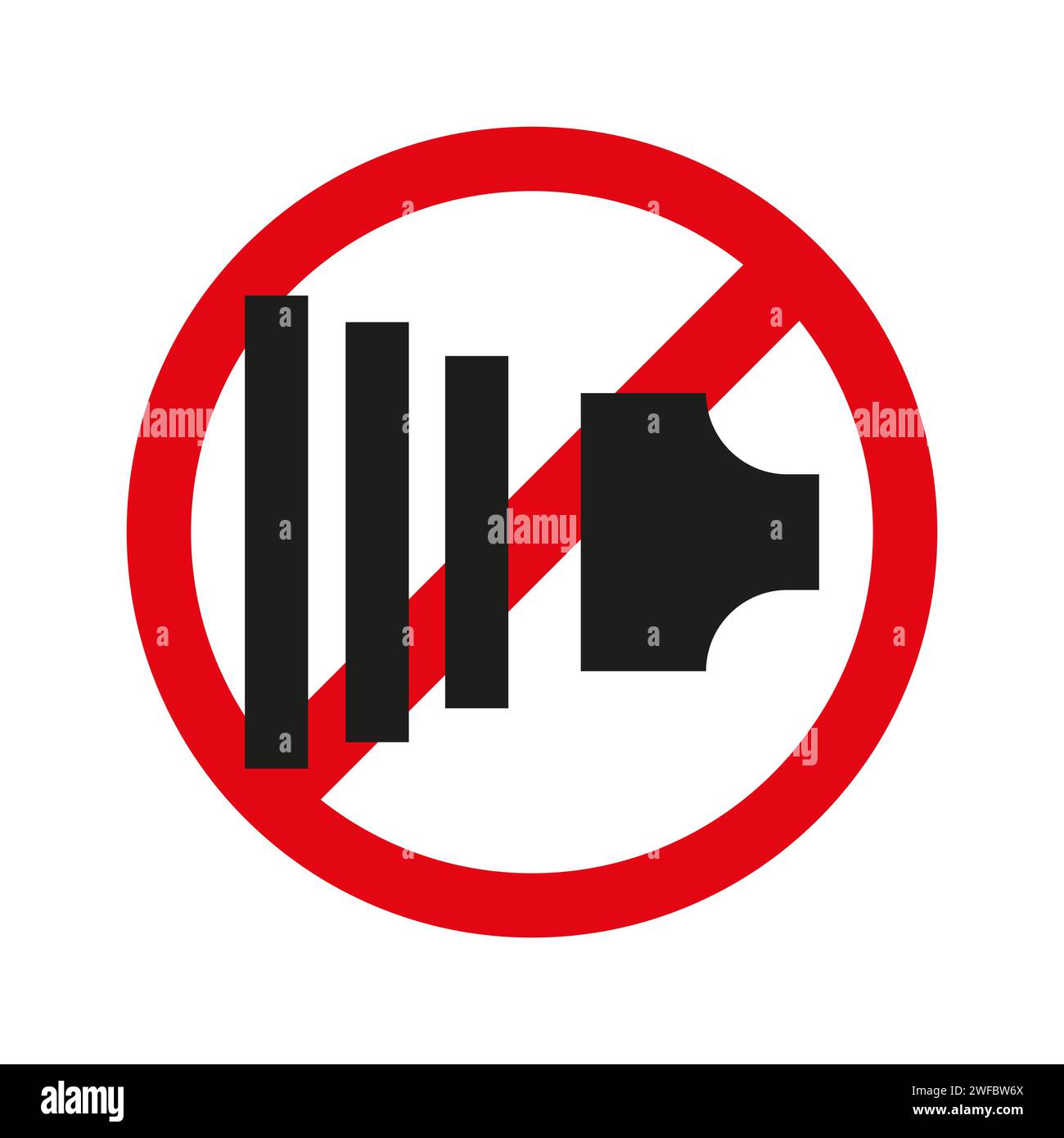 No noise red warning sign vector hi-res stock photography and images ...