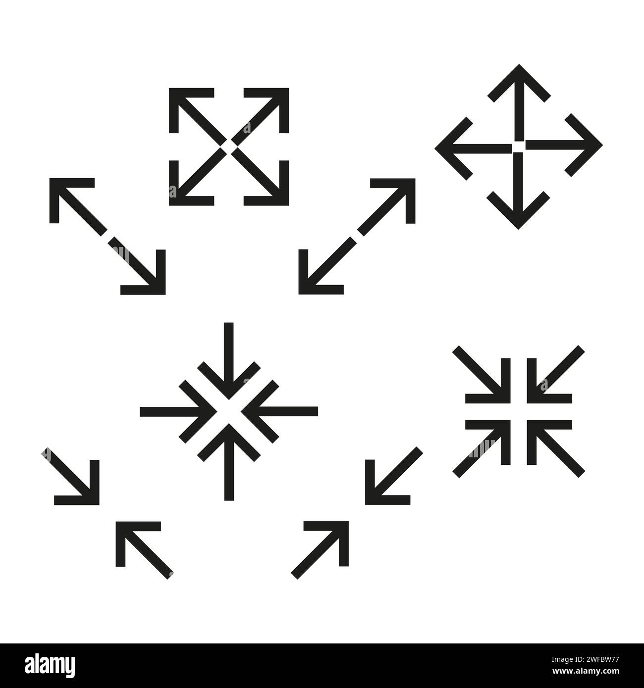Modern different arrows. Reload symbol. line icons set. Vector illustration. Stock image. EPS 10 ...