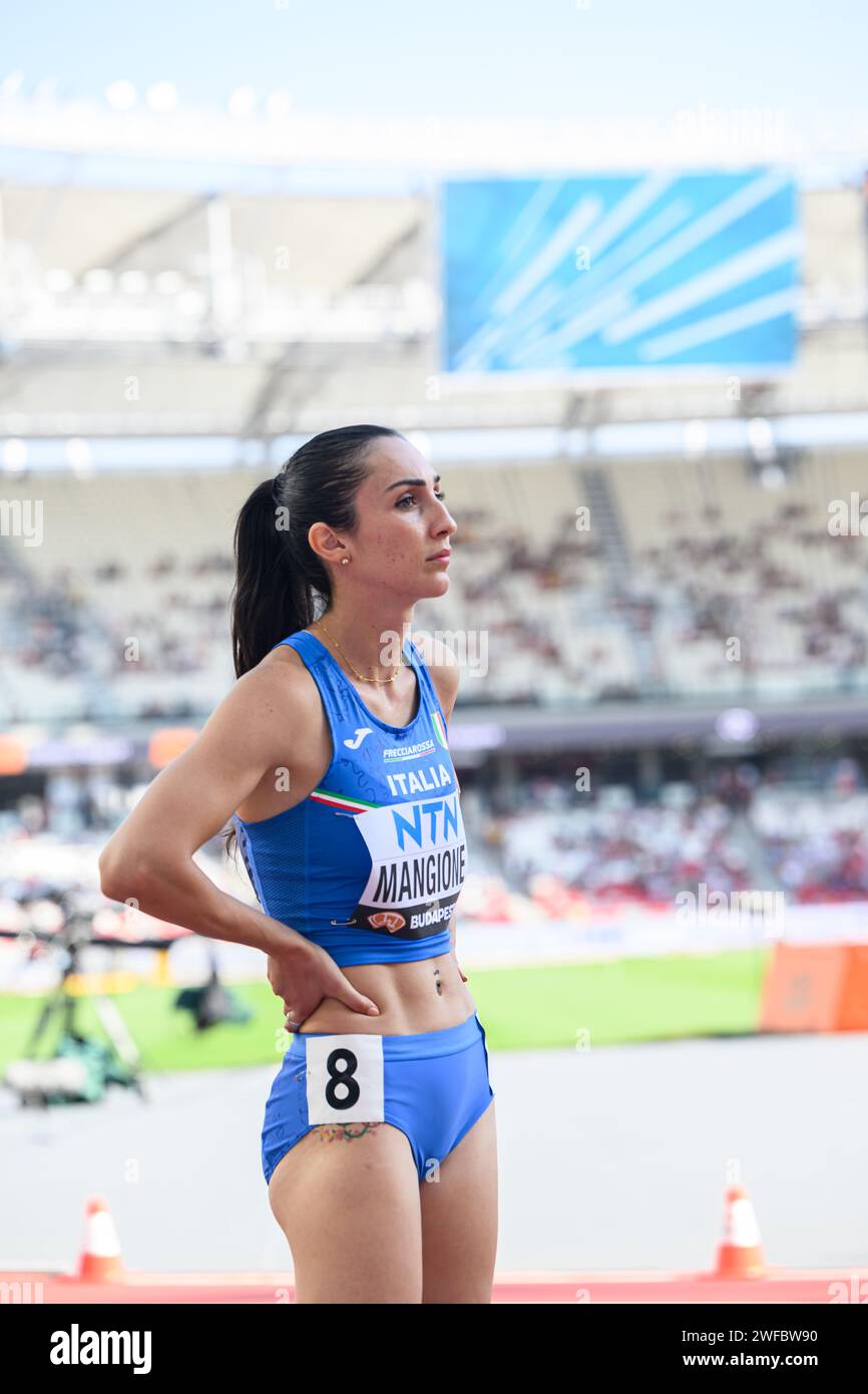 Alice MANGIONE participating in the 400 meters at the World Athletics ...