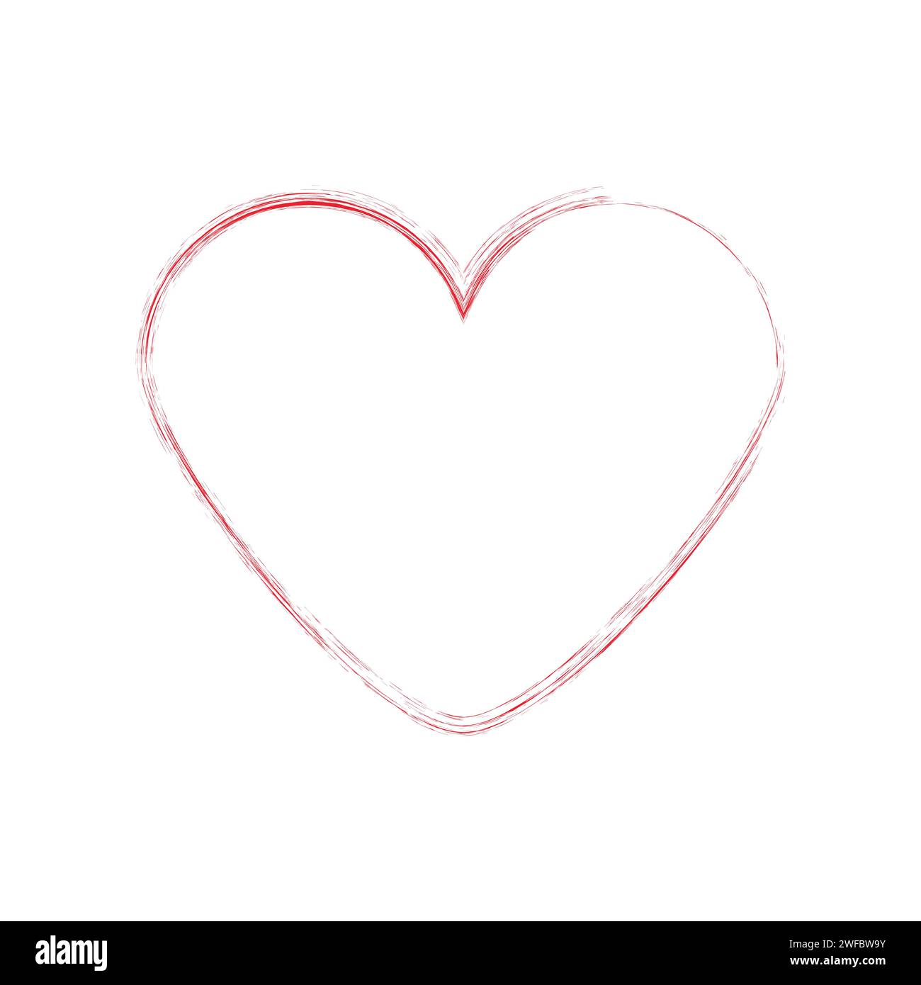 Red ink heart silhouette. Pen writing. Love symbol. Romantic background ...