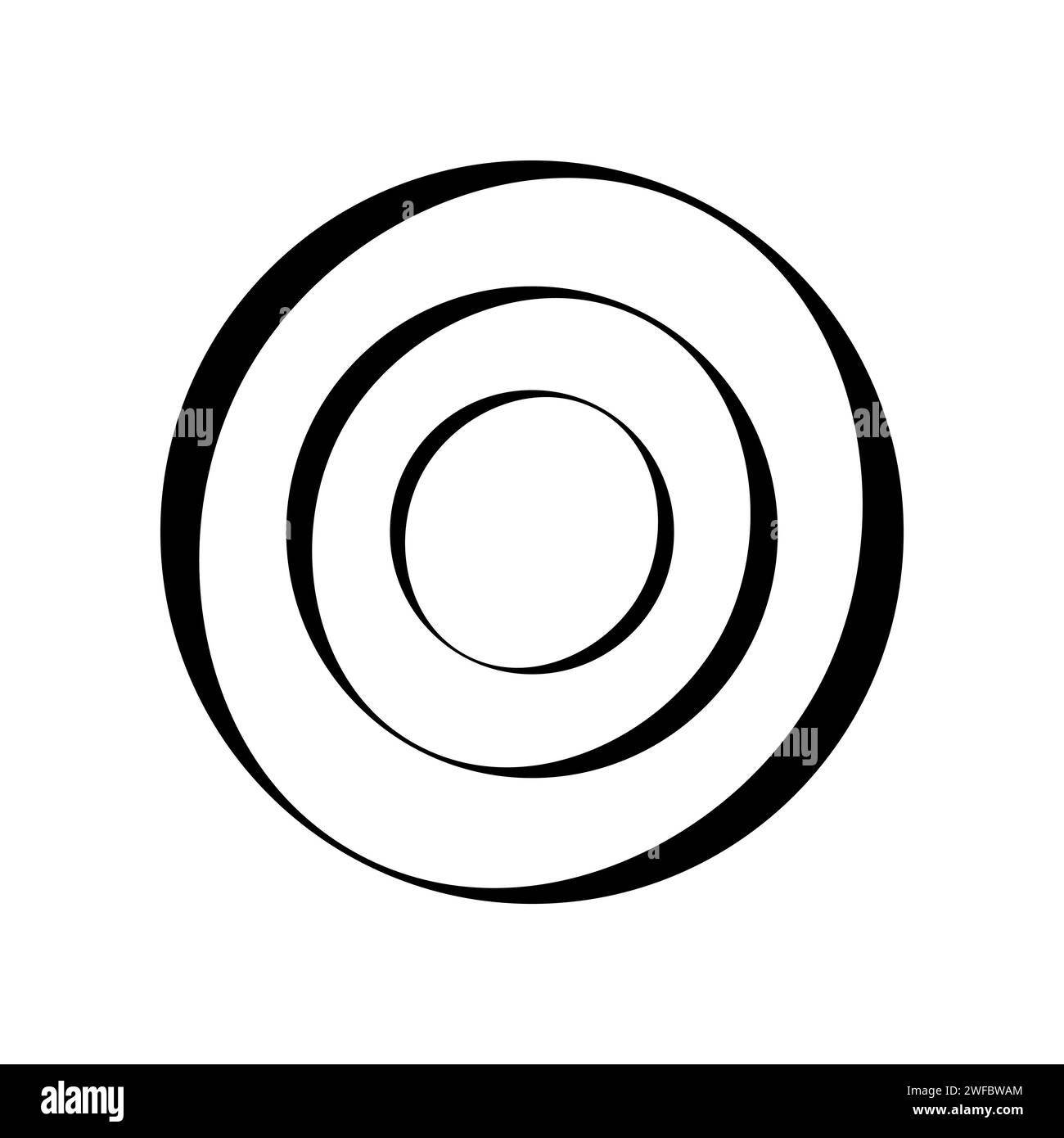 icon with circles in circles. Logo illustration. Technology movement ...