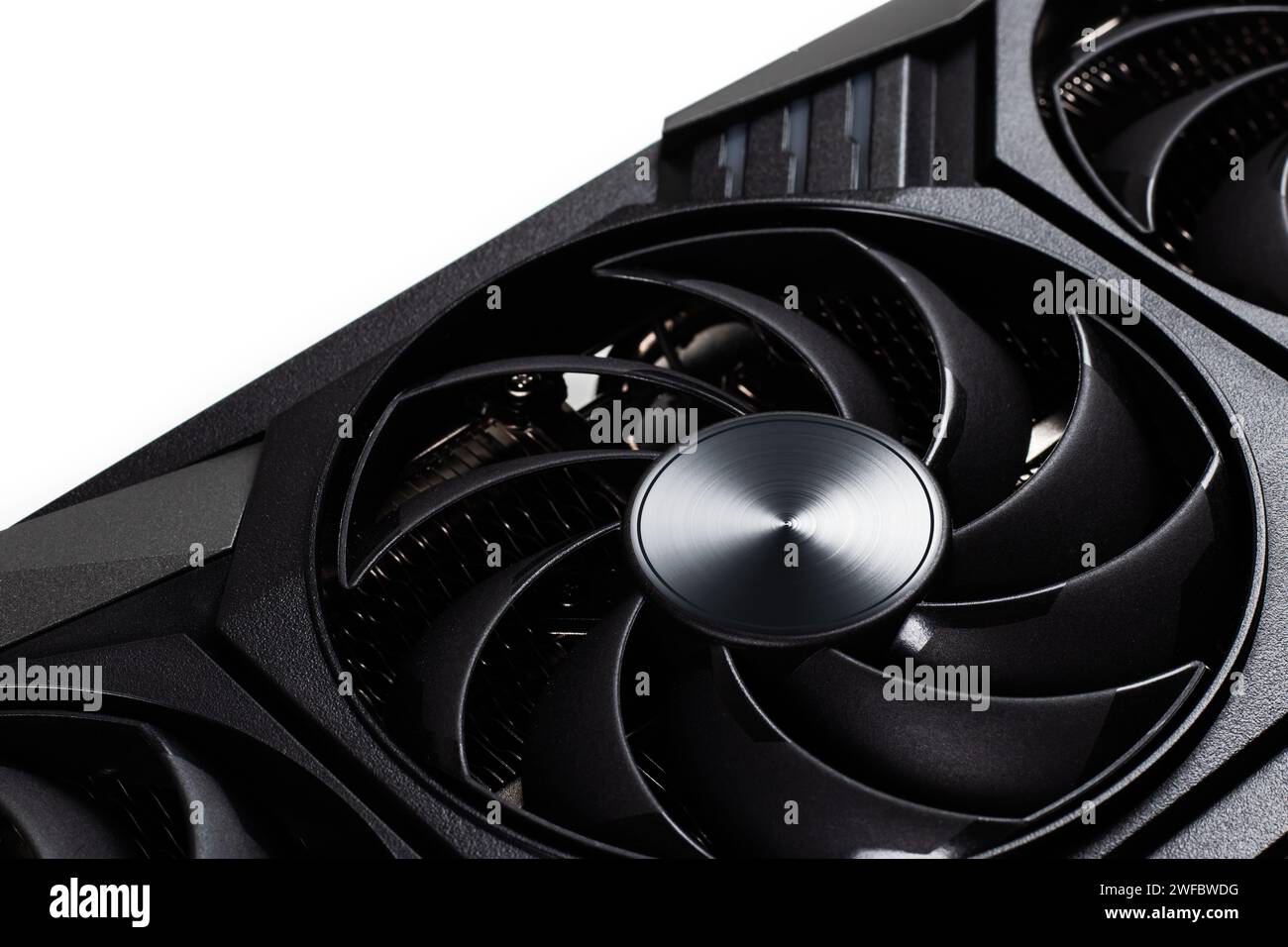 Video Graphics card with powerful GPU on white background. Professional ...