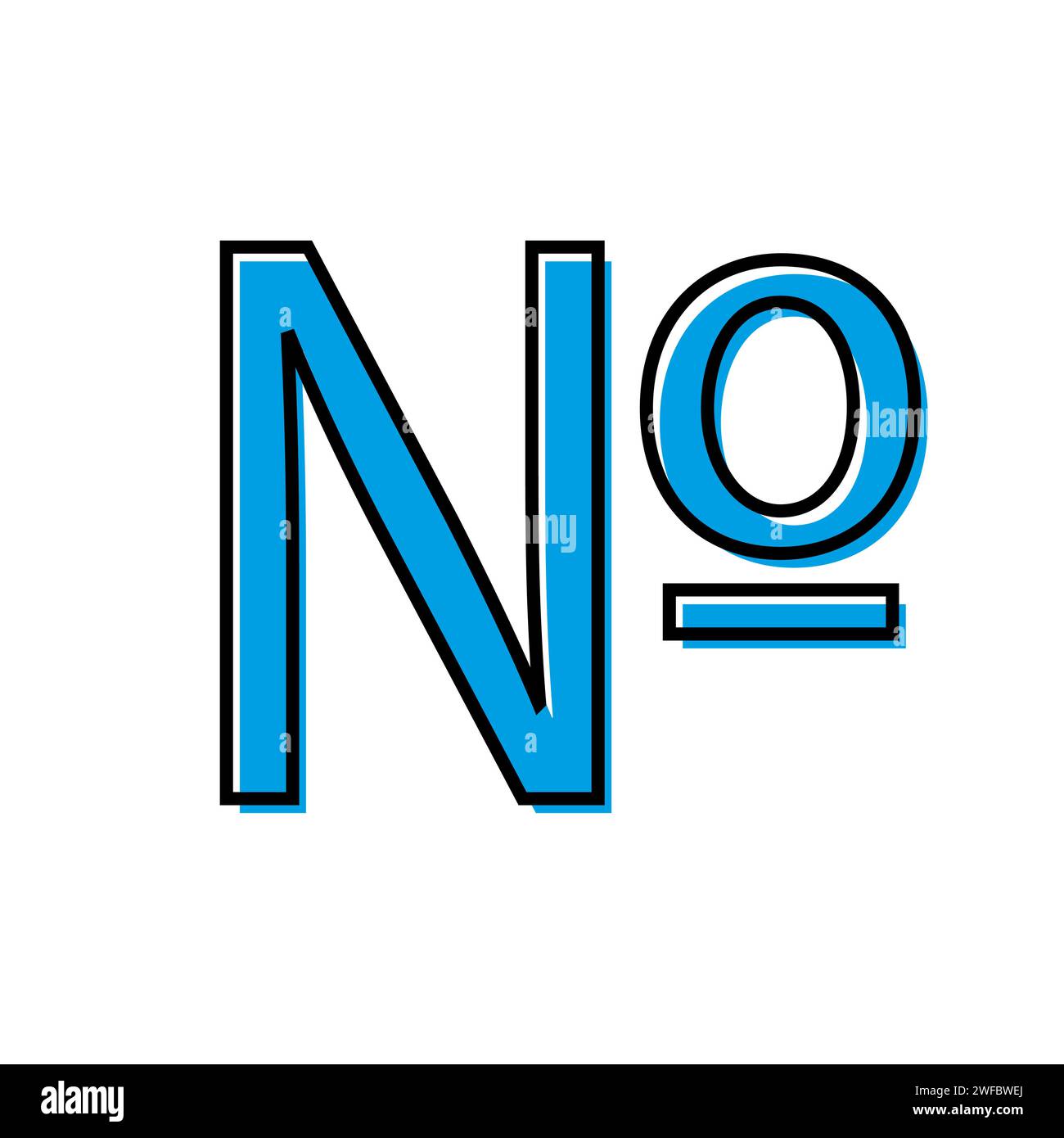 Blue number icon. Computer numero sign. Math element. Business concept ...