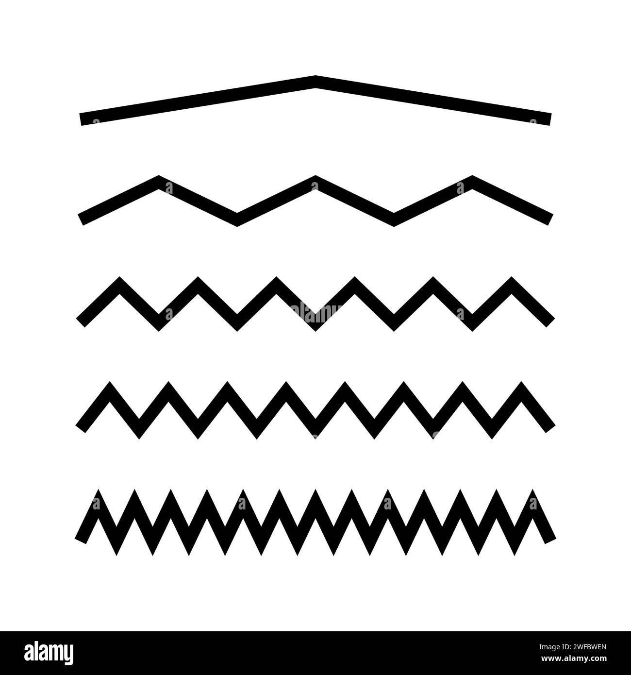 different zigzag line. Geometric art print. Vector illustration. stock image. EPS 10 Stock ...
