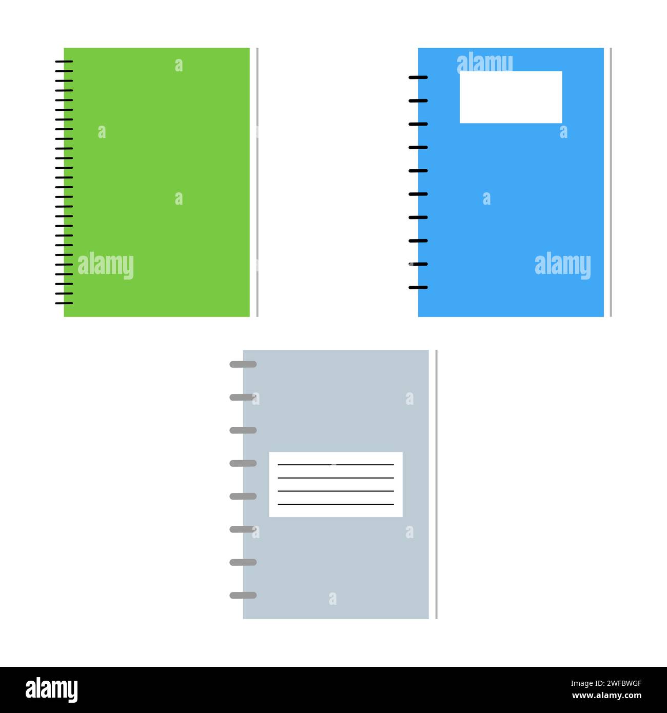 colored notebooks. Vector illustration. stock image. EPS 10 Stock ...