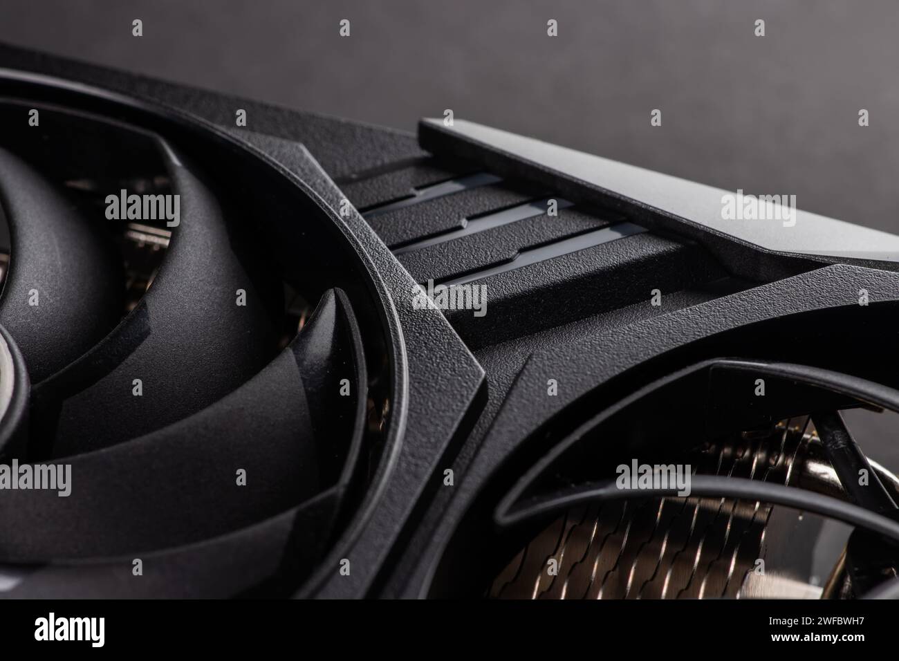 A close up of a modern GPU Graphic card on dark background Stock Photo ...