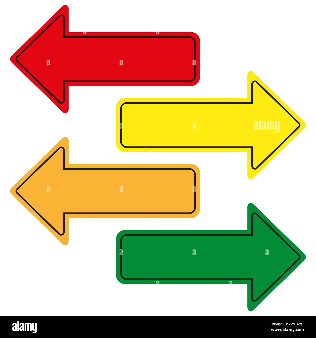 colorful straight arrows. Vector illustration. EPS 10 Stock Vector ...