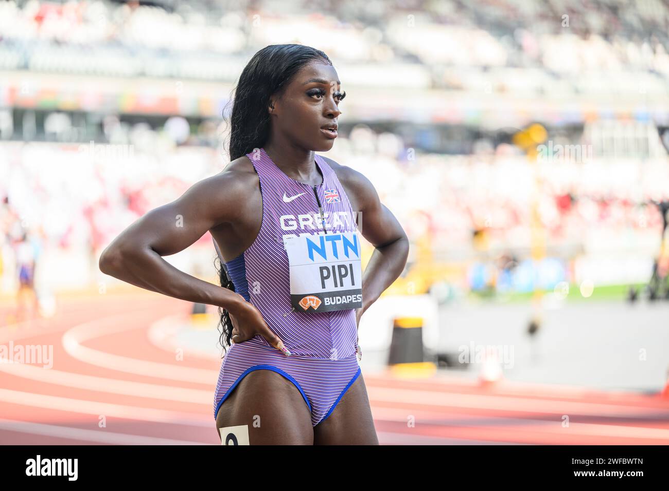 Ama PIPI participating in the 400 meters at the World Athletics ...