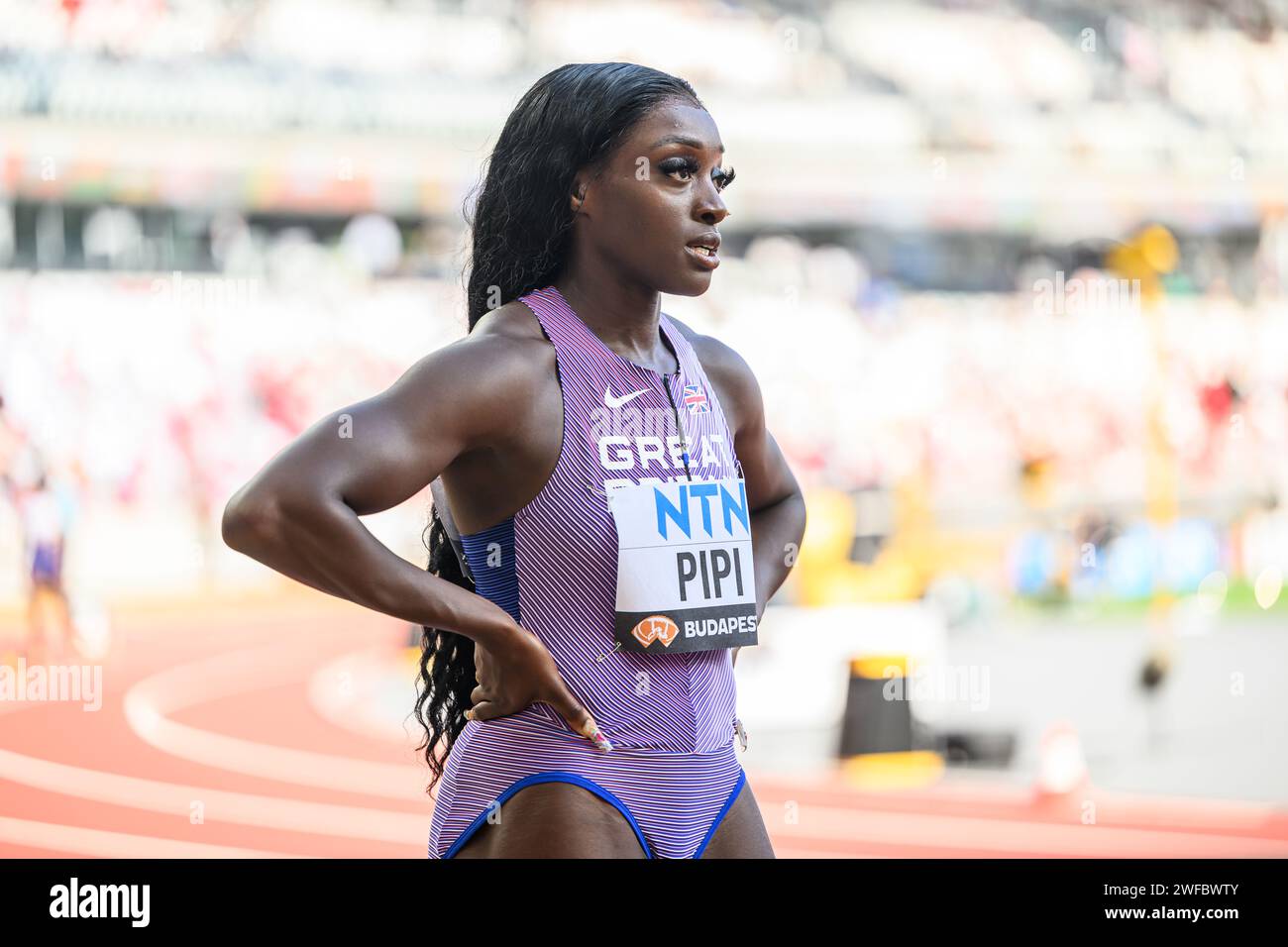Ama PIPI participating in the 400 meters at the World Athletics ...