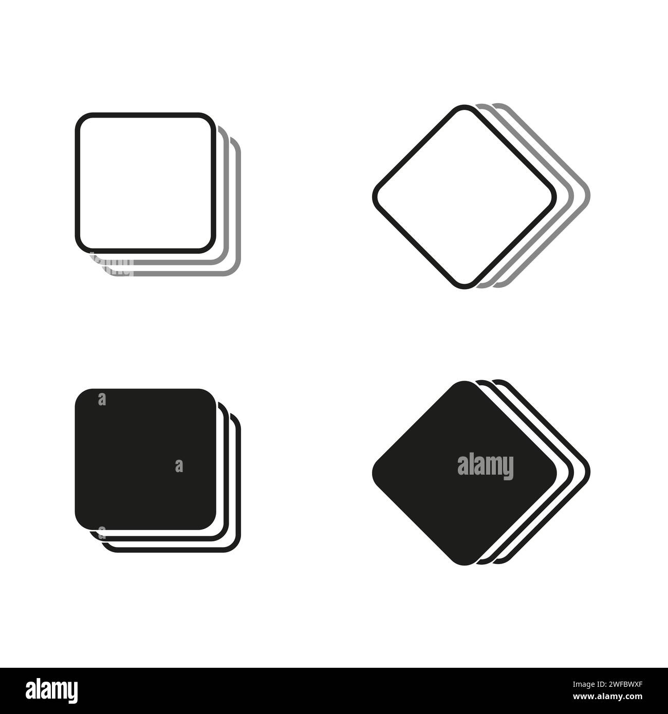 Rhombuses icon. Line art icon. Geometric texture. Vector illustration ...