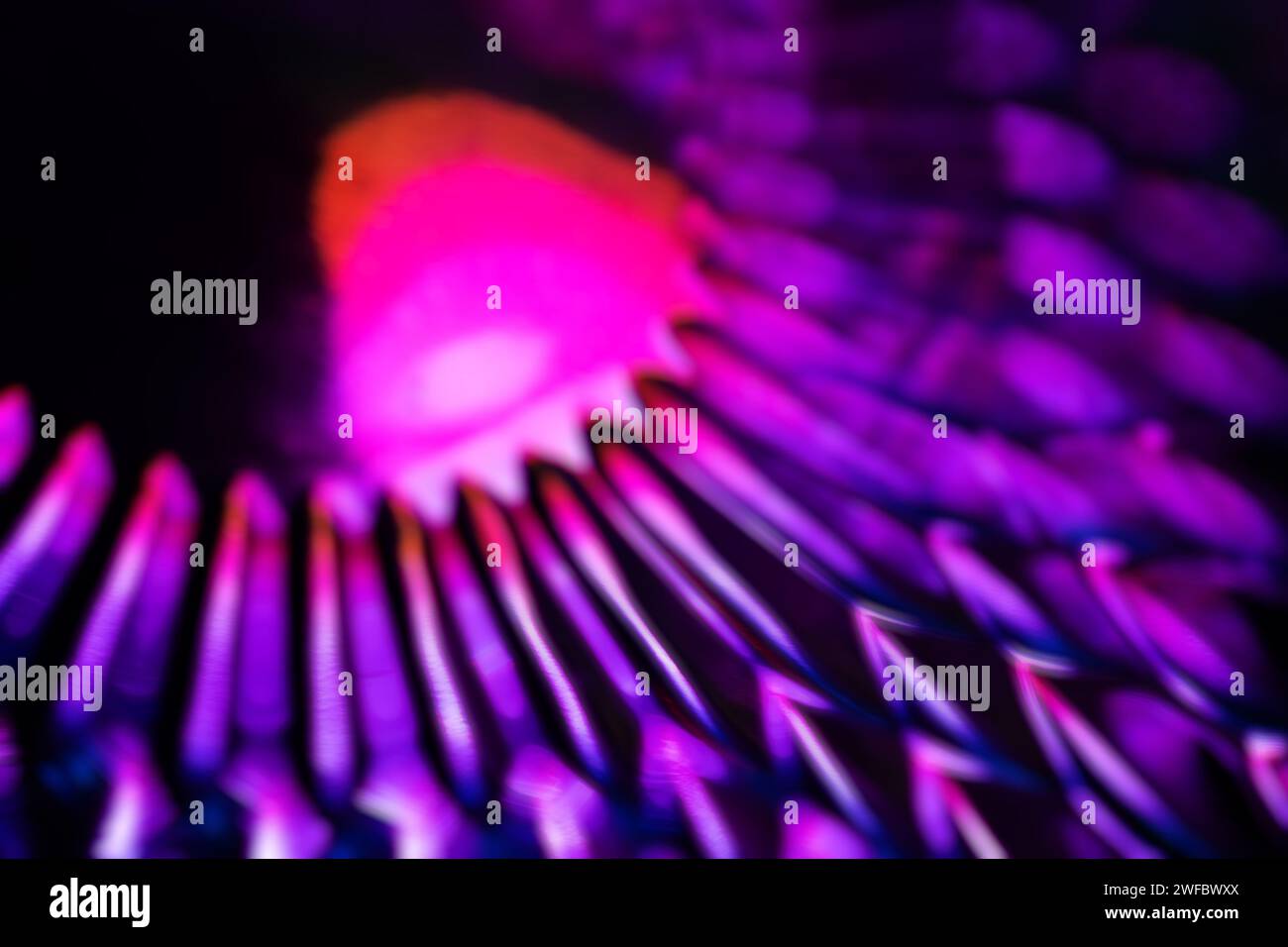 Blur neon light. Lens flare overlay. Bokeh fluorescent flash gleam ...