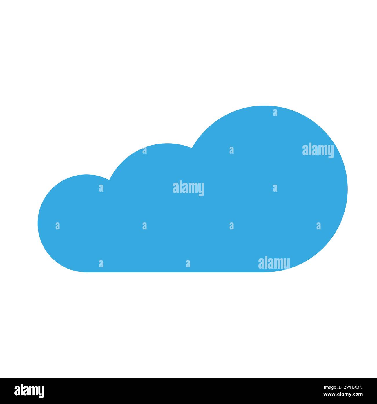 Simple blue cloud icon. Nature background. Service concept. Emblem for ...
