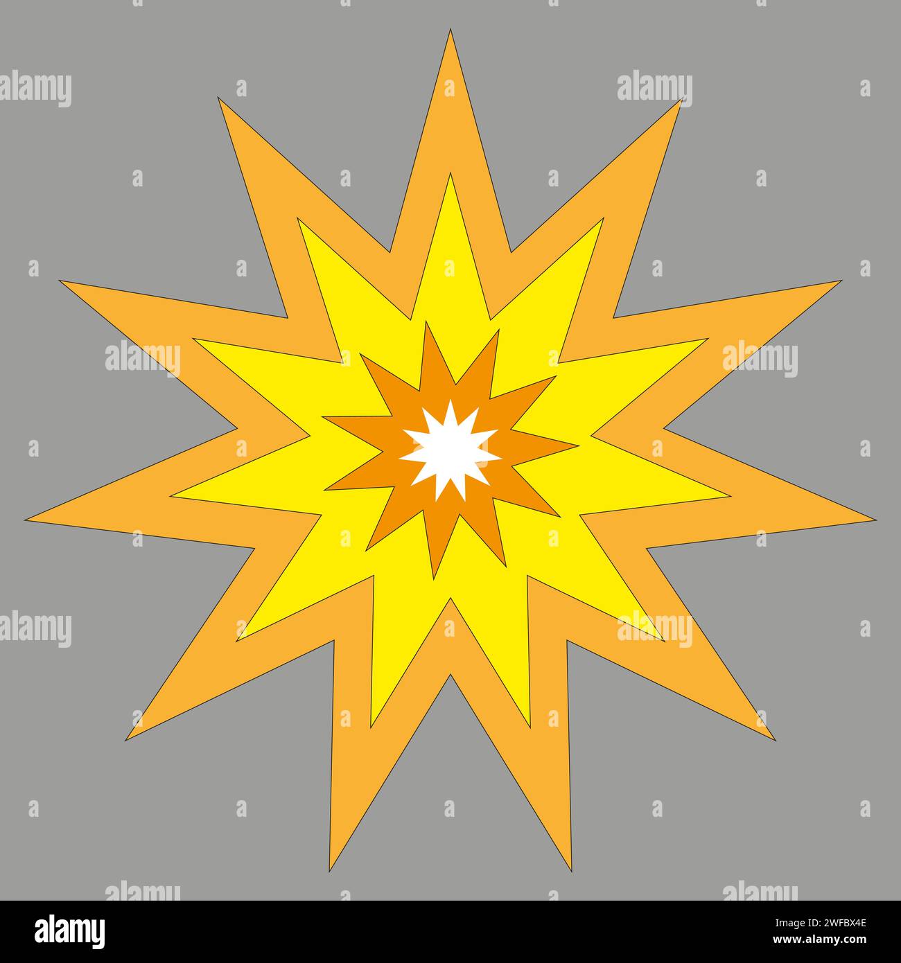 Bang speech bubble icon. Yellow and orange. Dark background. Chat sign ...