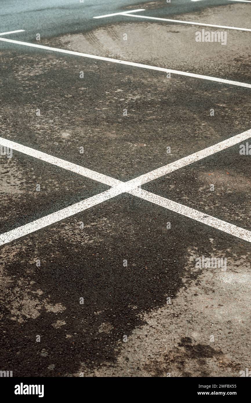 Parking lot marking lines as minimal geometrical background and ...
