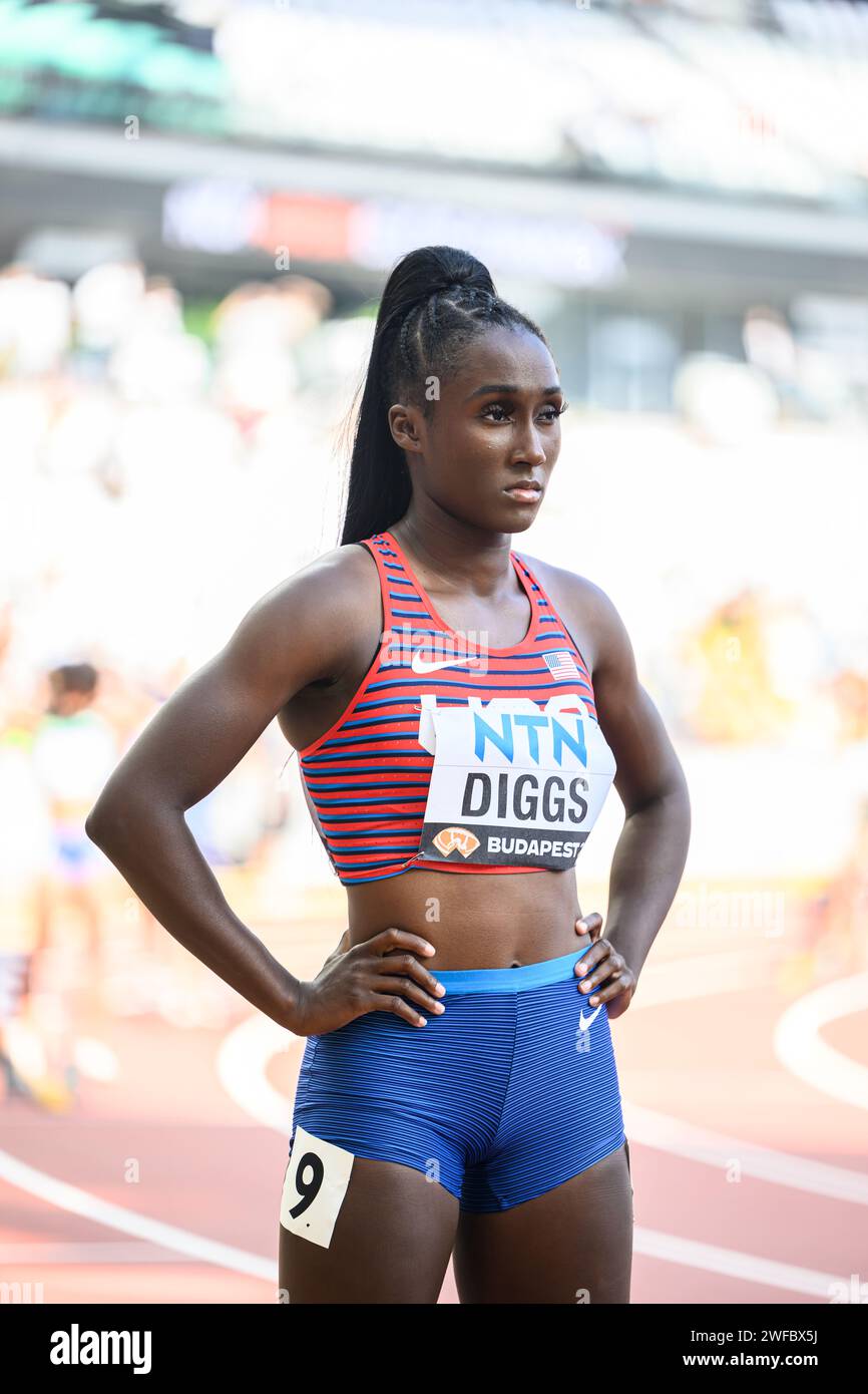 Talitha DIGGS participating in the 400 meters at the World Athletics ...