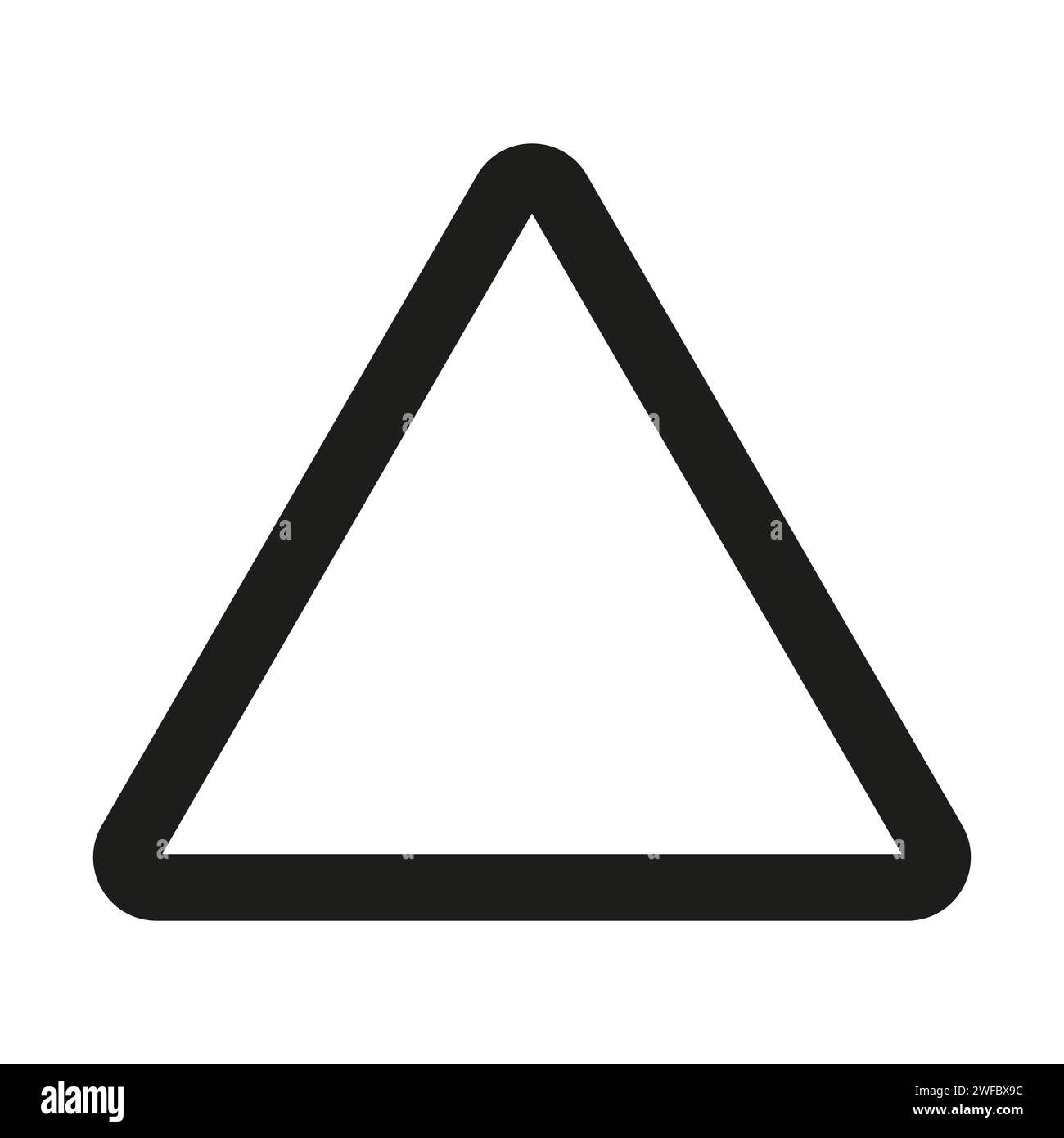 Empty triangle icon. Basic geometry figure. Simple flat element ...