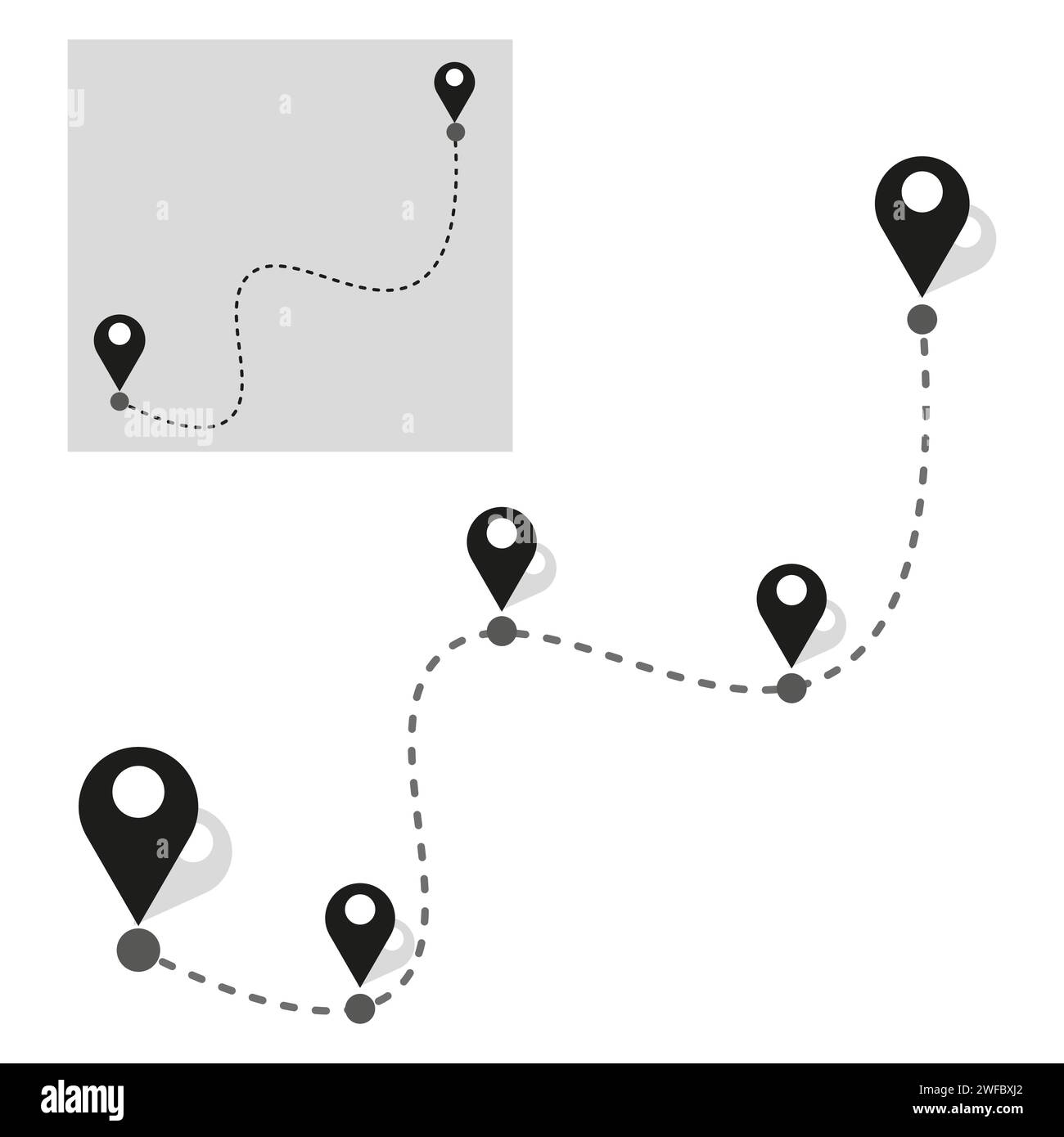 Map pins and object Cut Out Stock Images & Pictures - Alamy