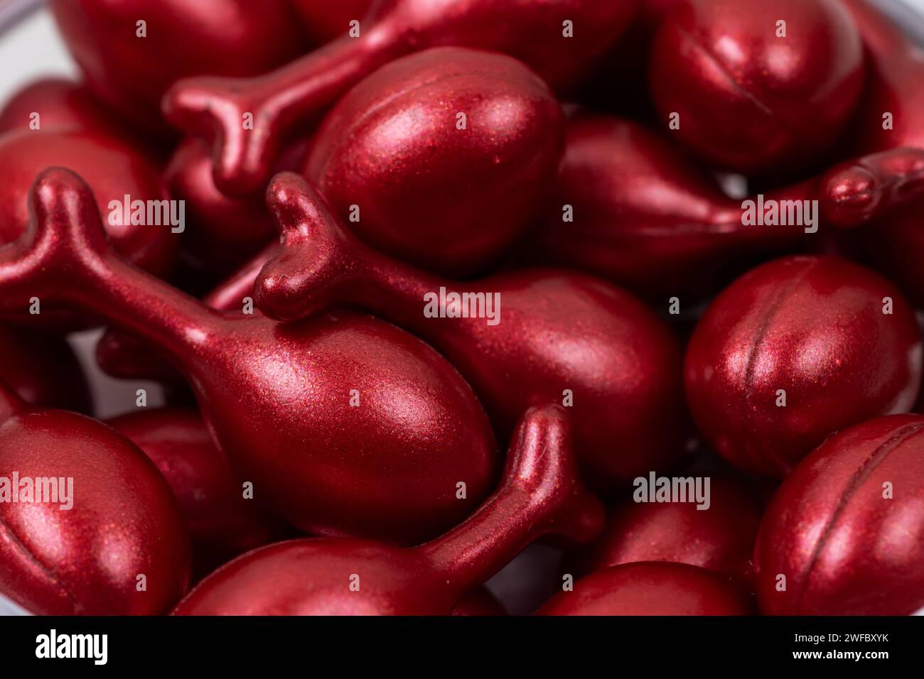 face care oil capsules on white background. single use nourishing oil ...