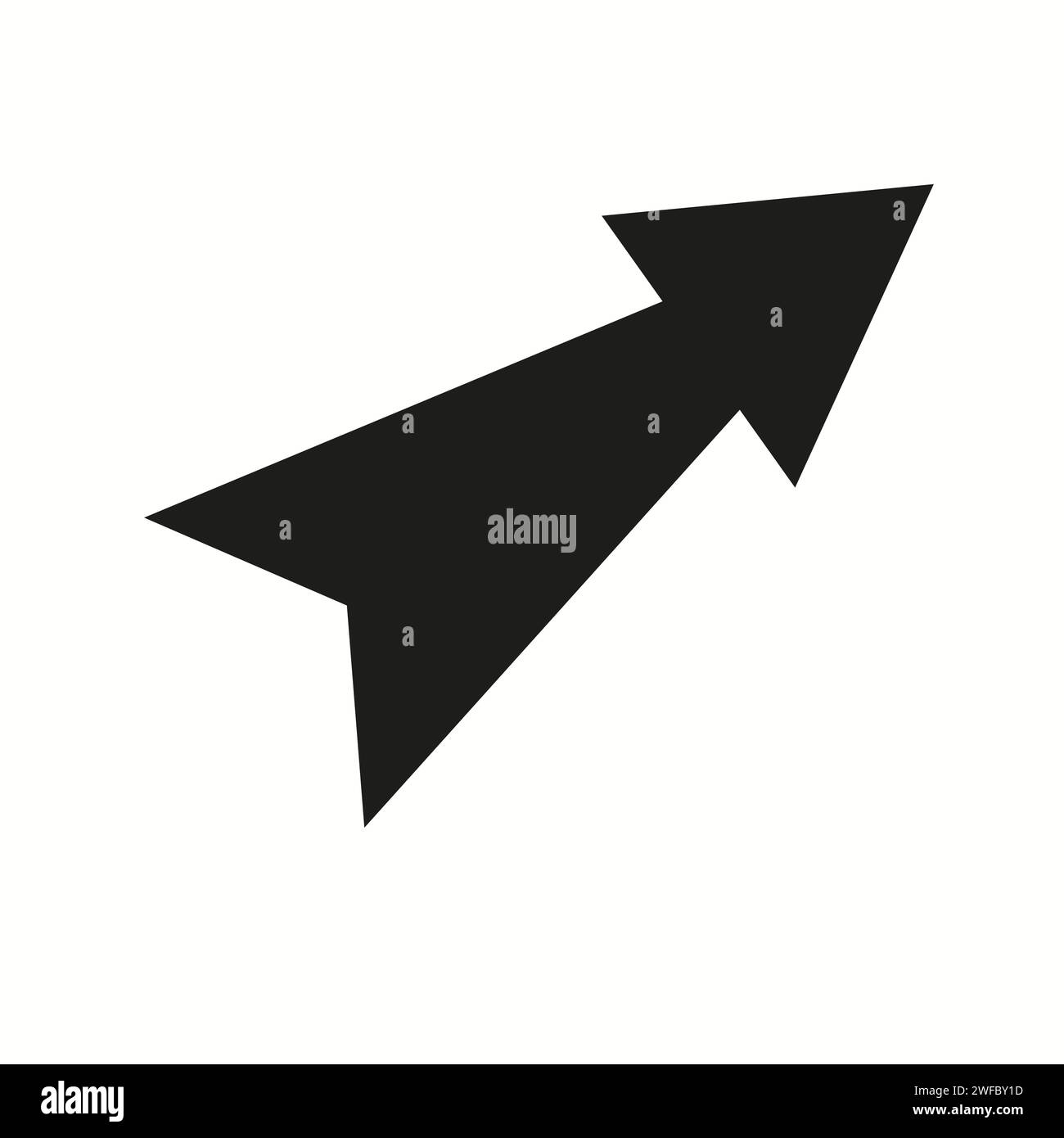 Right diagonal arrow up. Black diagram element. Art lines design ...