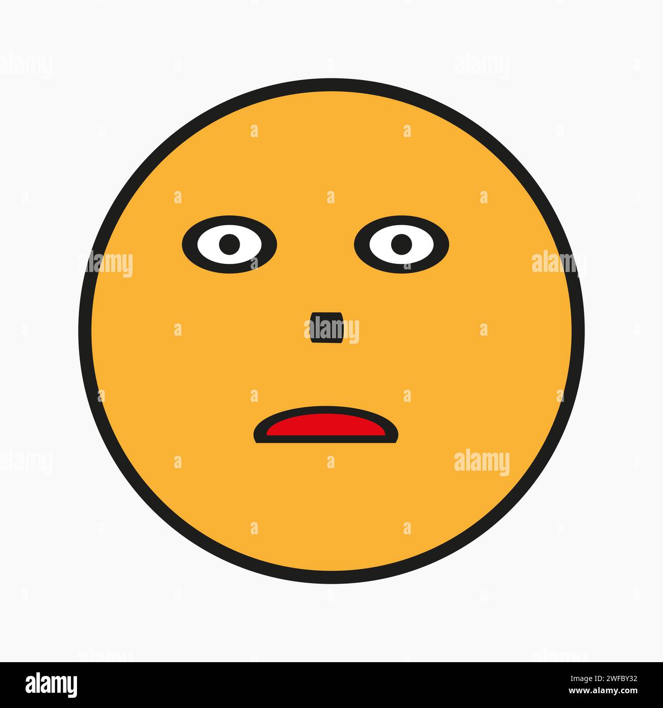 Shocked smile icon. Emotion concept. Message sign. Flat simple design ...