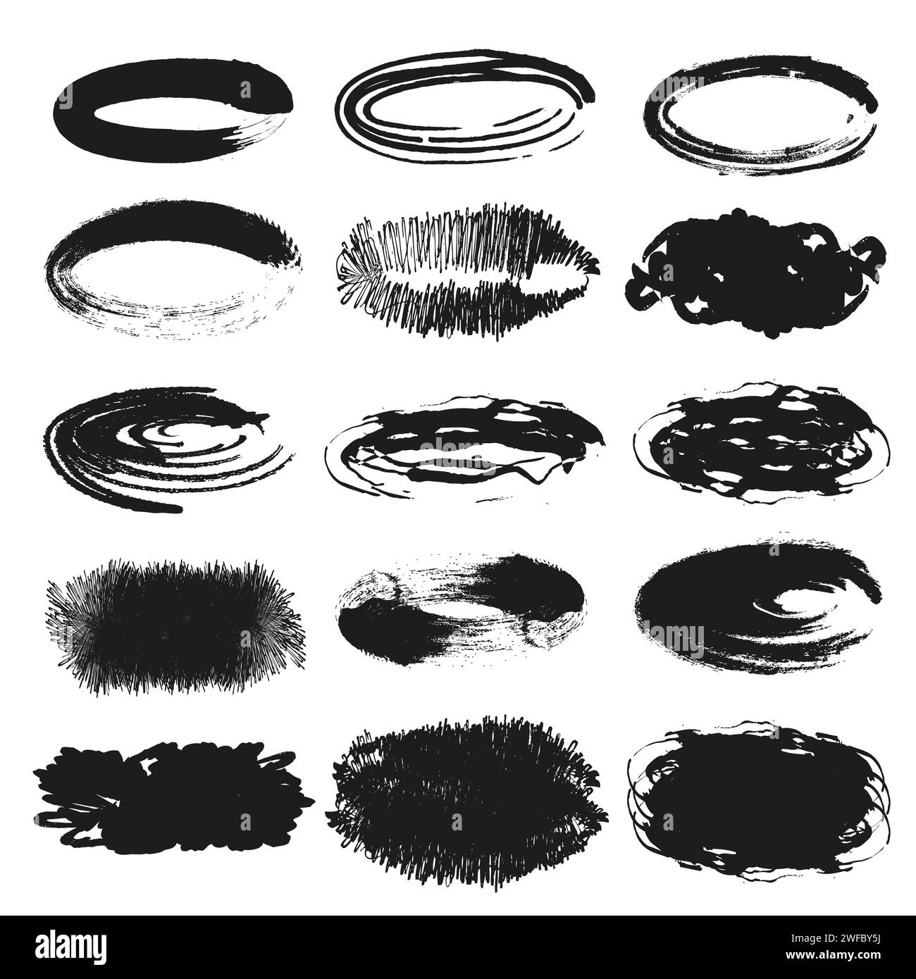 Empty oval round circle ellipse Stock Vector Images - Alamy