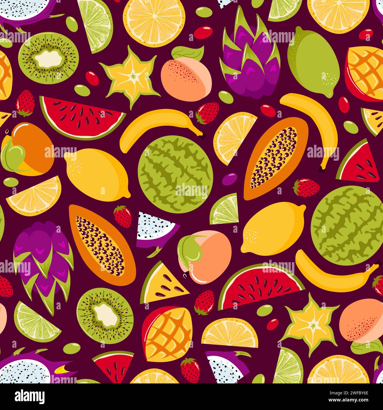 Fruits wedges Stock Vector Images - Alamy