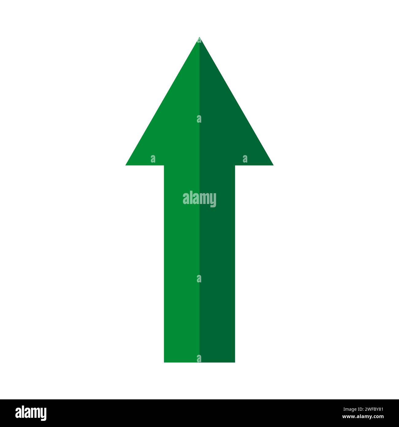Green straight arrow up. Cursor sign. Navigation concept. Direction ...