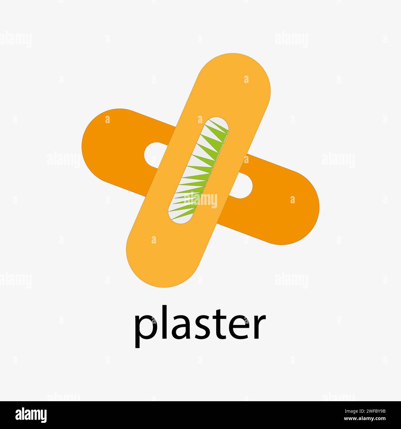 Crossed medical plaster. Medicine background. Creative art design ...