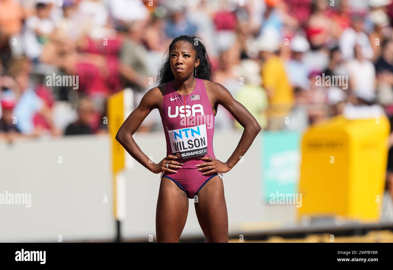 Britton WILSON participating in the 400 meters at the World Athletics ...