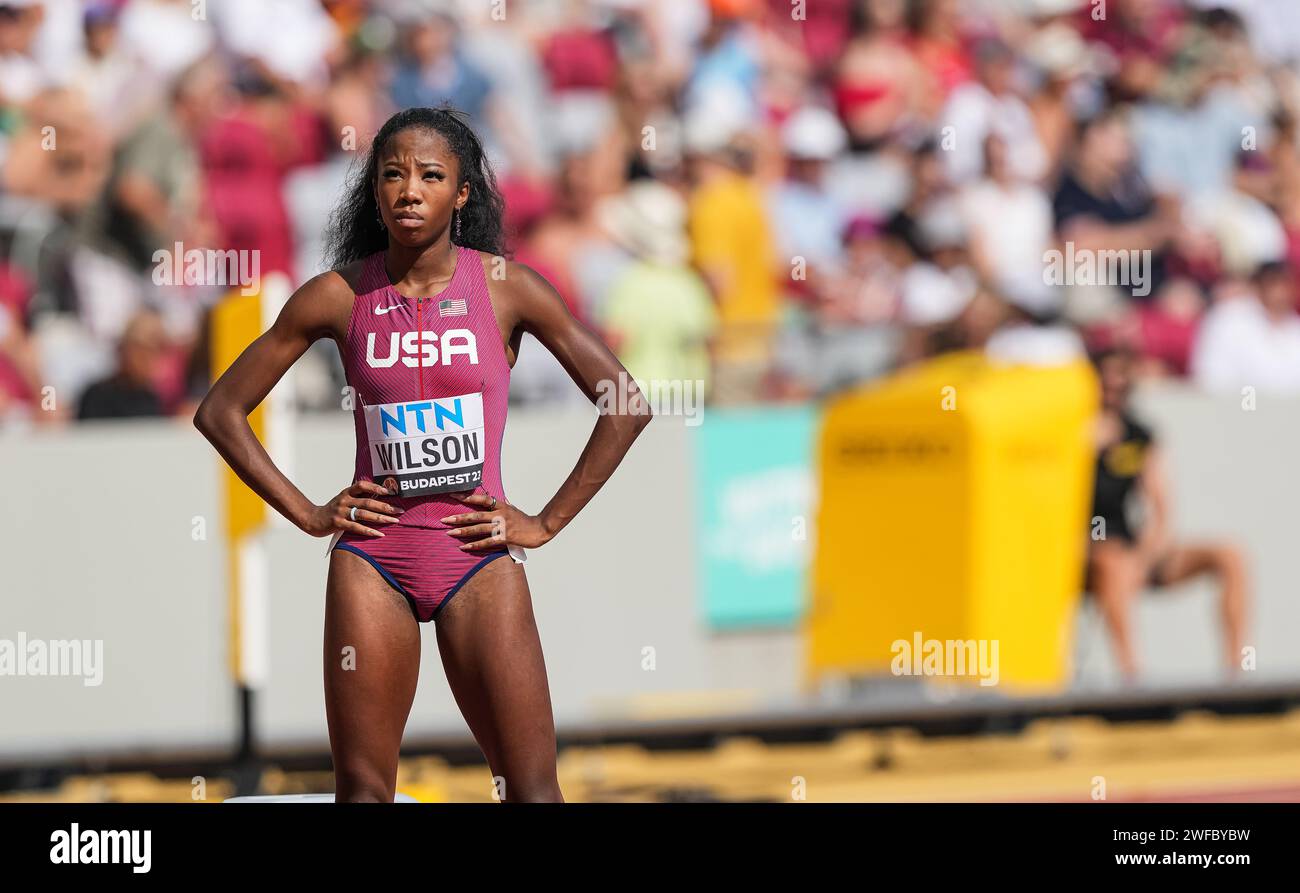 Britton WILSON participating in the 400 meters at the World Athletics ...