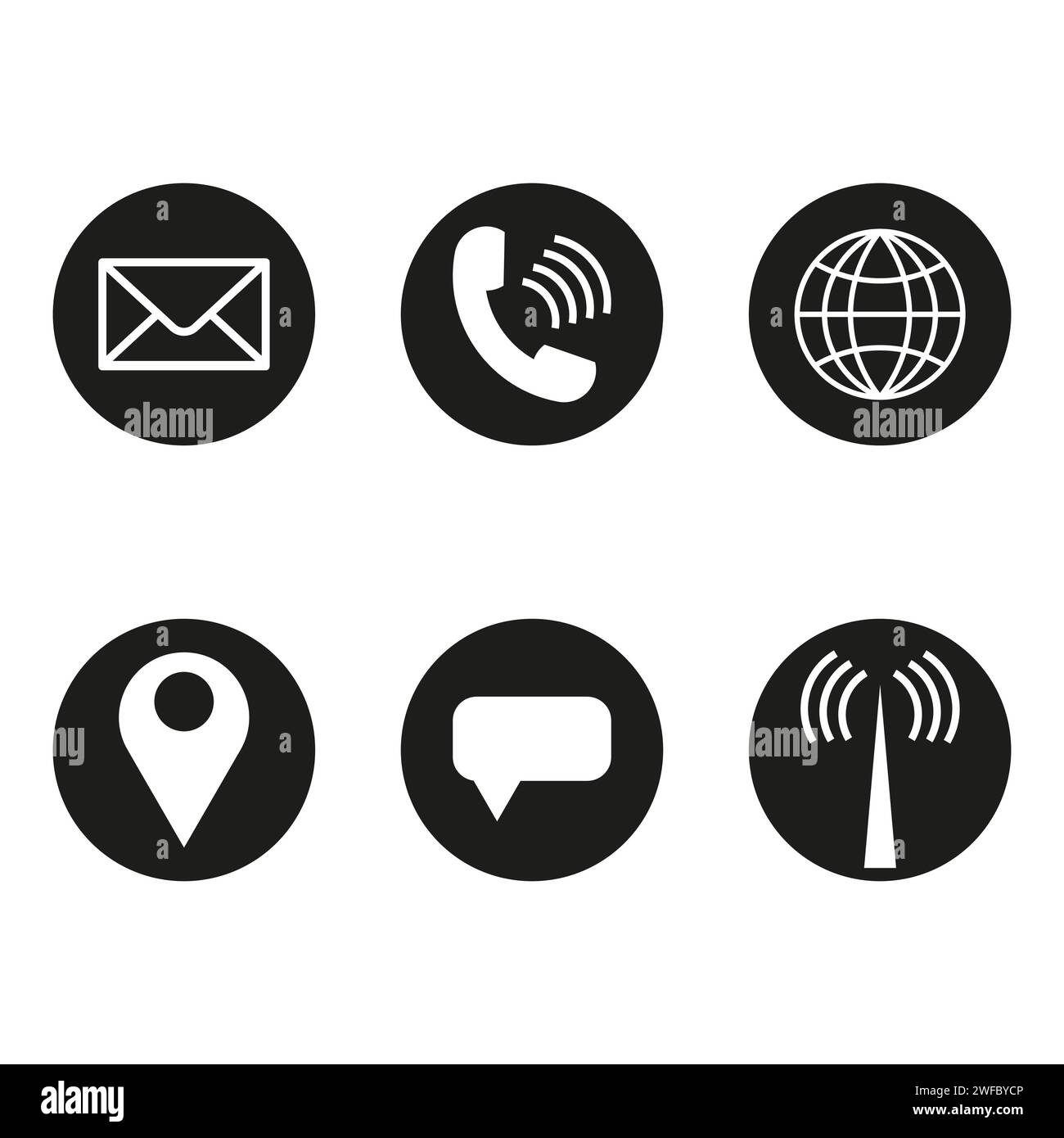 Communication icons. Contact icon set. Vector illustration. EPS 10 ...