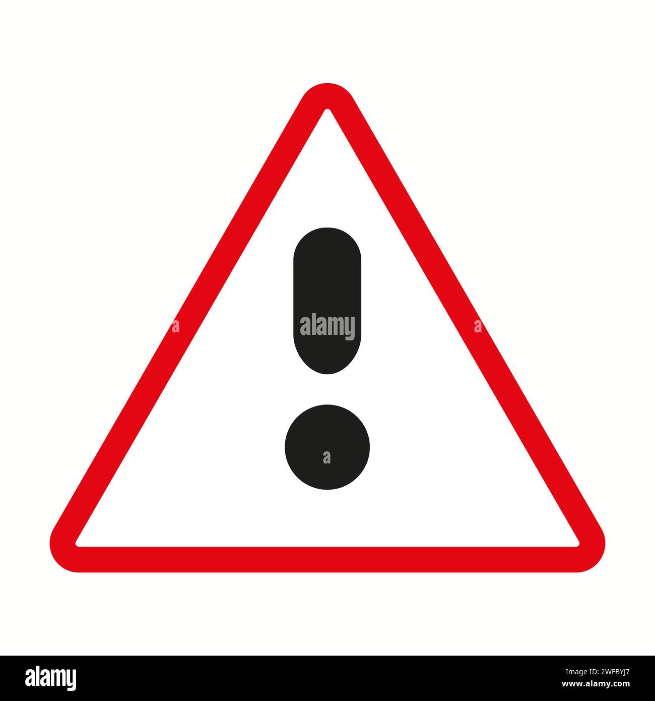 Red warning icon. Information sign. Exclamation mark. Important ...