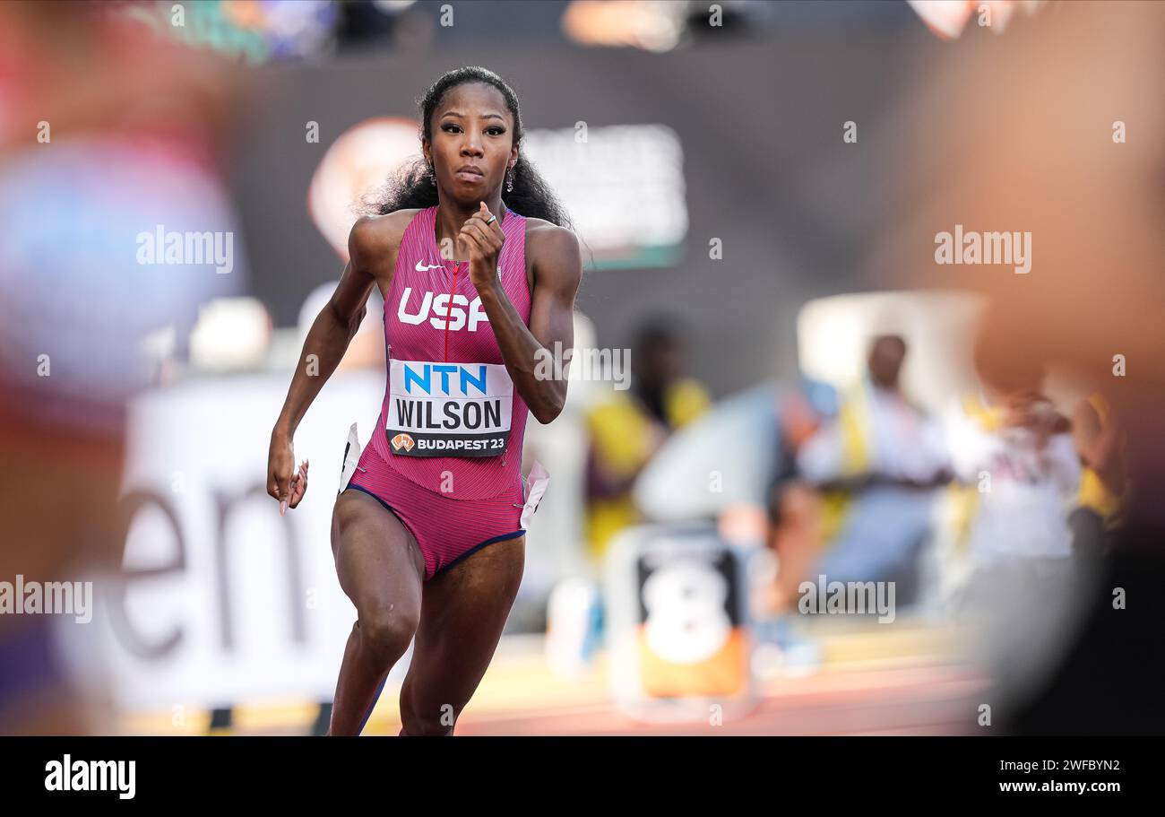 Britton WILSON participating in the 400 meters at the World Athletics ...