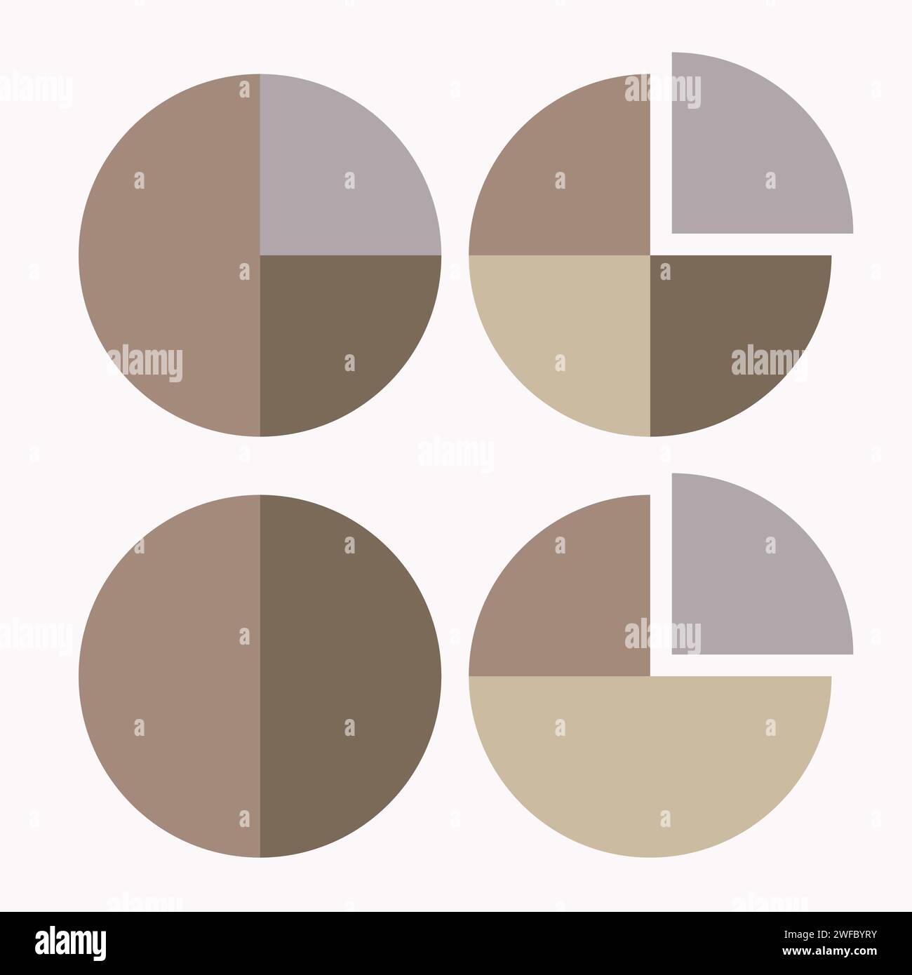 Colorful parts of circle icon. Segment infographic. Cycle diagram ...