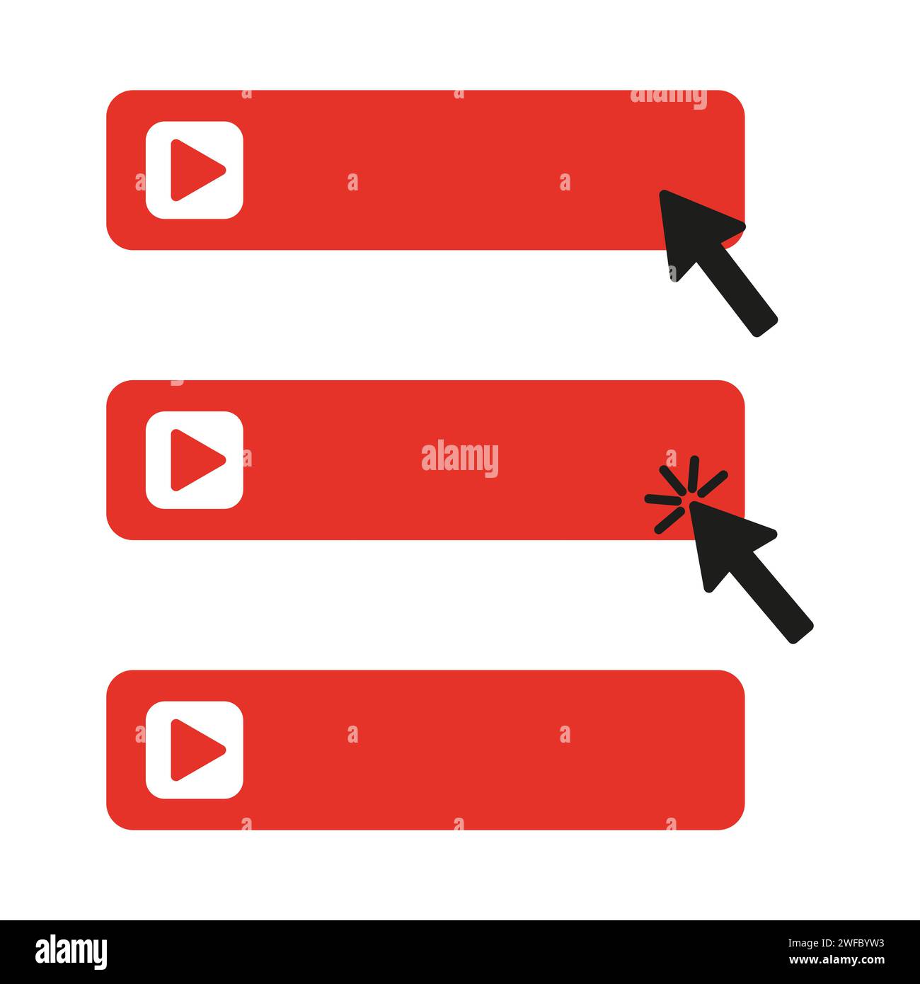 Play button red line. Music poster. Vector illustration. Stock image. EPS 10 Stock Vector Image ...
