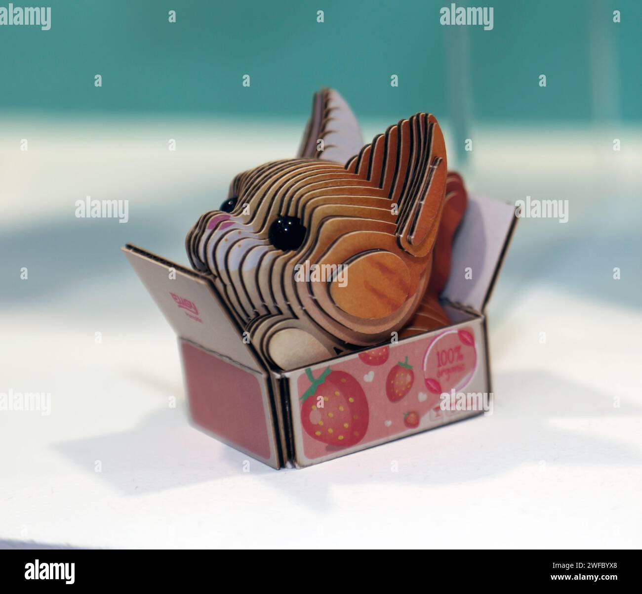 Close-up of a EUGY Eco-Friendly 3D Paper Puzzle Cat Pumpkin , on ...