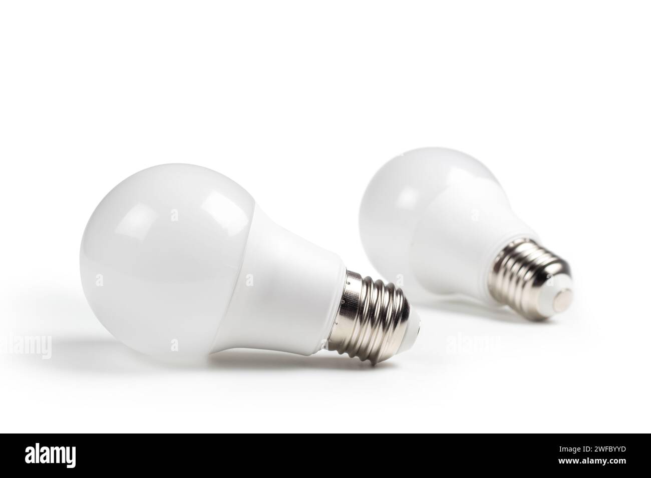 LED light bulb isolated on white background Stock Photo - Alamy